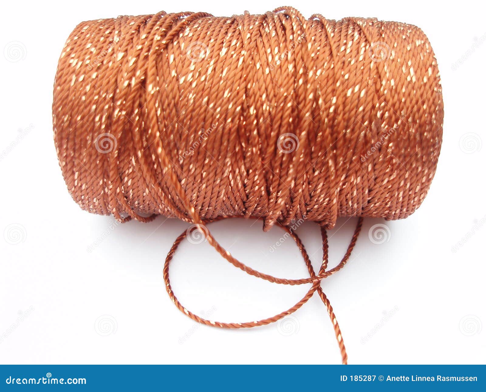 Cone with golden thread stock image. Image of background - 185287