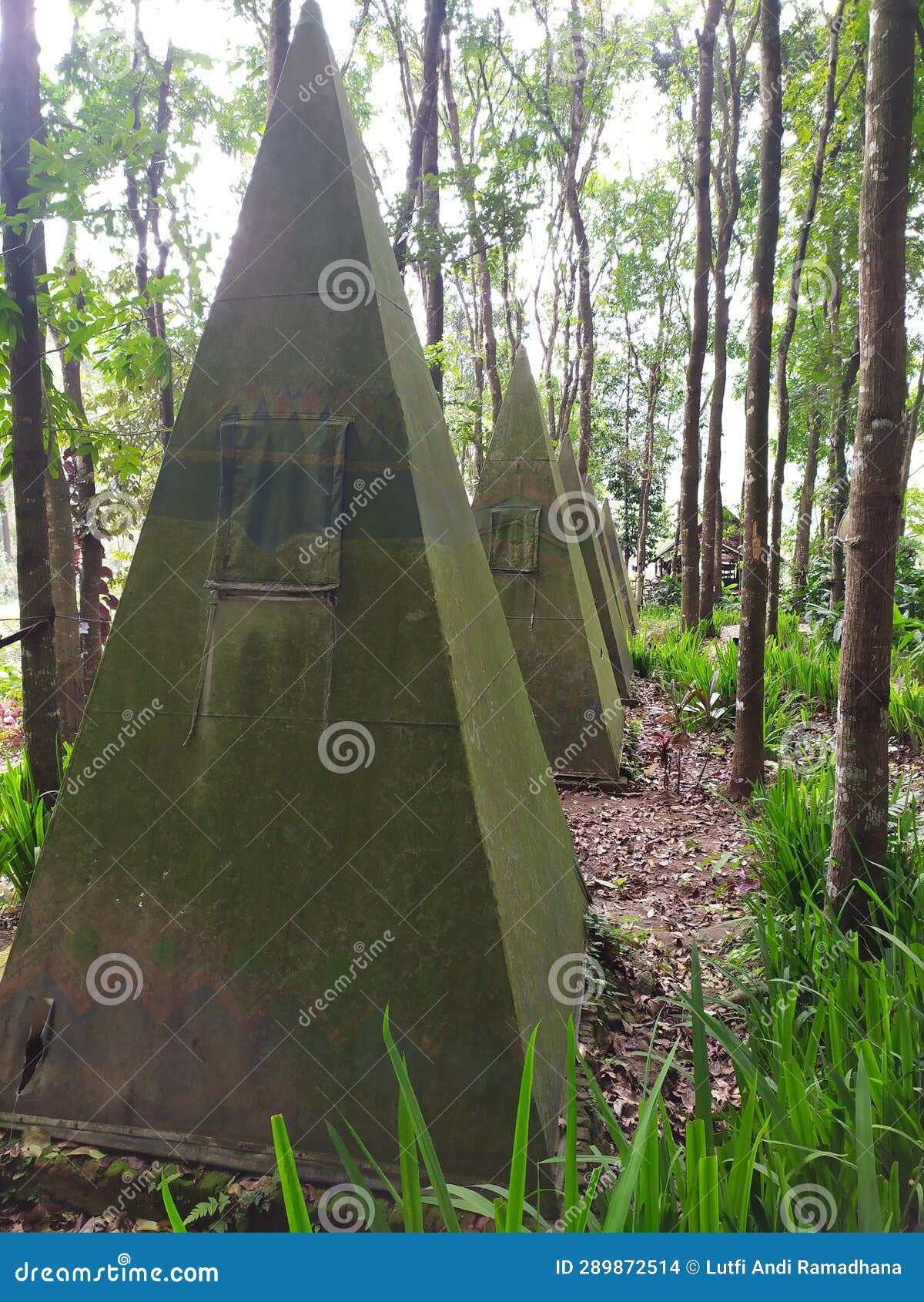 Cone House on the Edge of the Forest without Residents Stock Photo ...