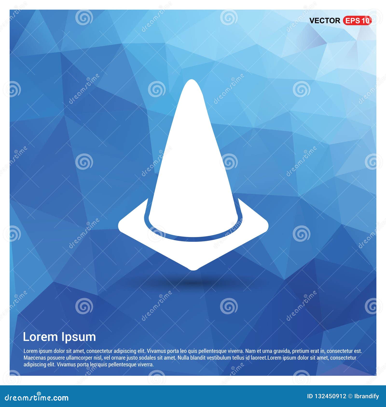 Cone Icon stock vector. Illustration of championship - 132450912