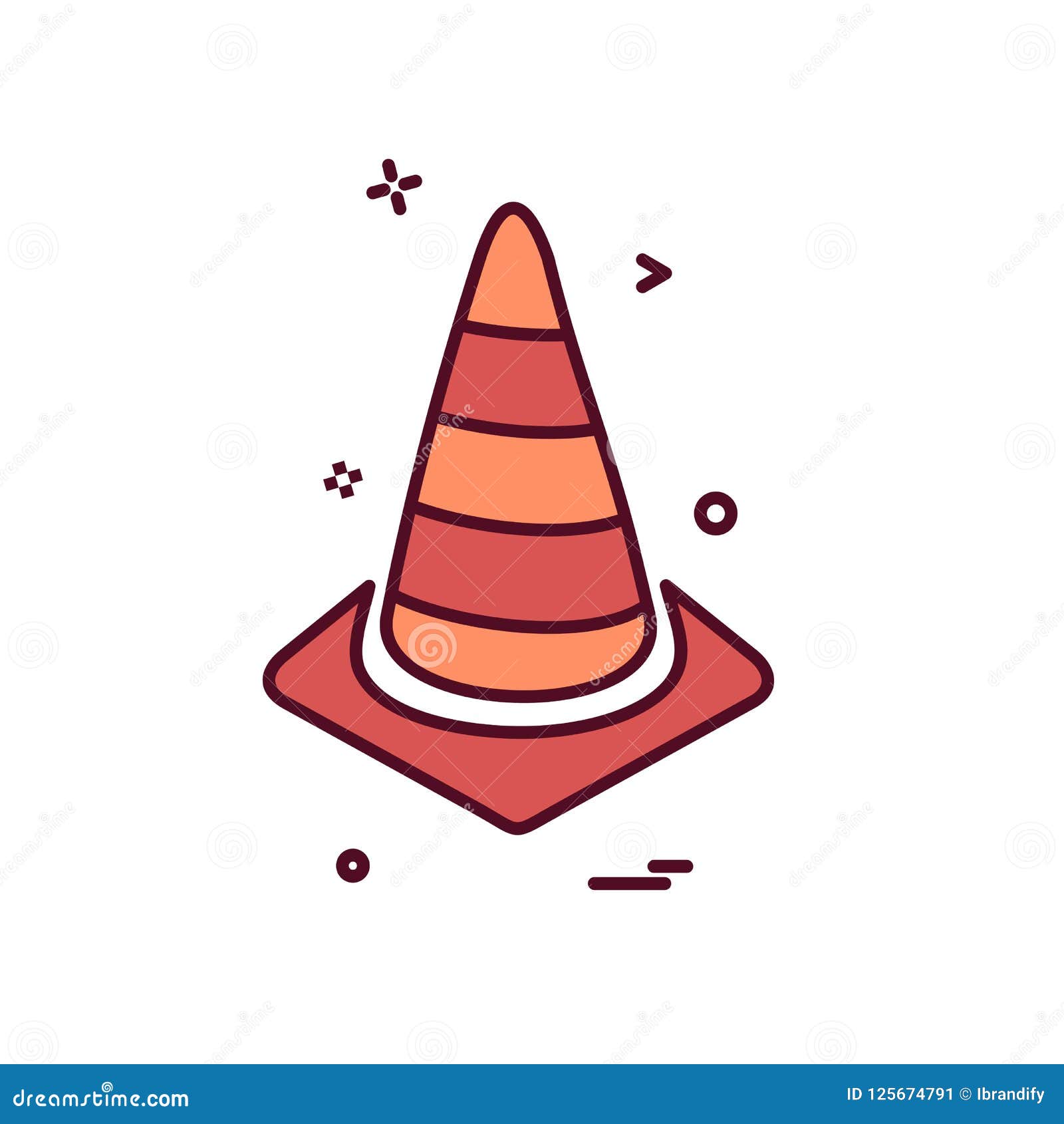 Cone icon design vector stock vector. Illustration of retro - 125674791
