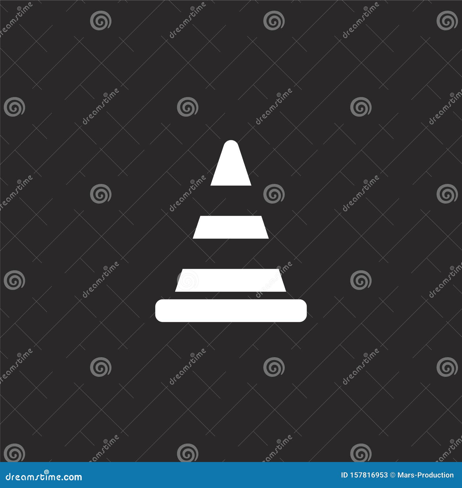 Cone Icon. Filled Cone Icon for Website Design and Mobile, App ...