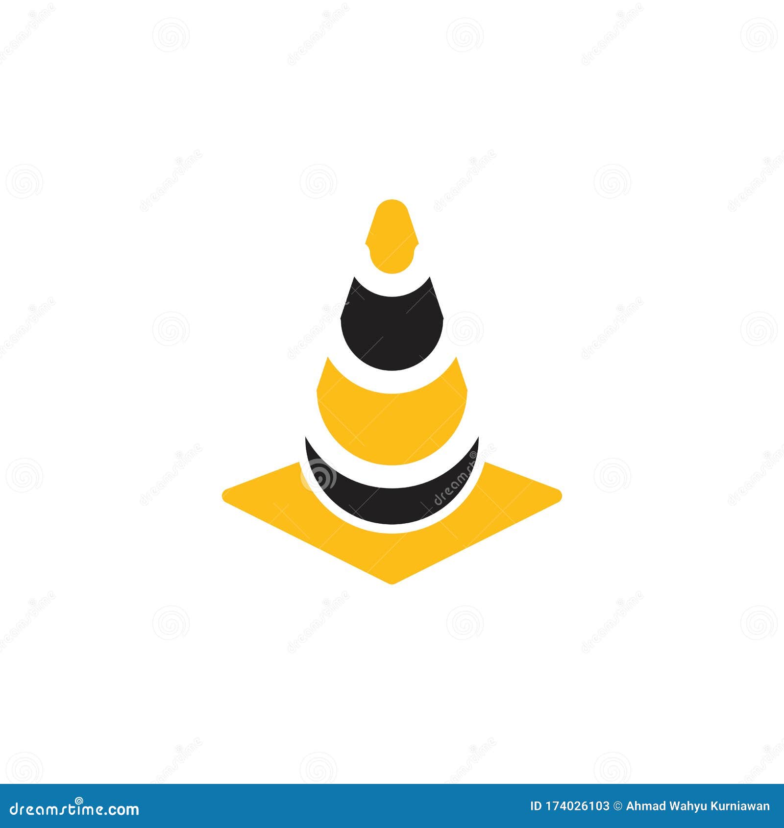 Cone icon logo stock vector. Illustration of company - 174026103