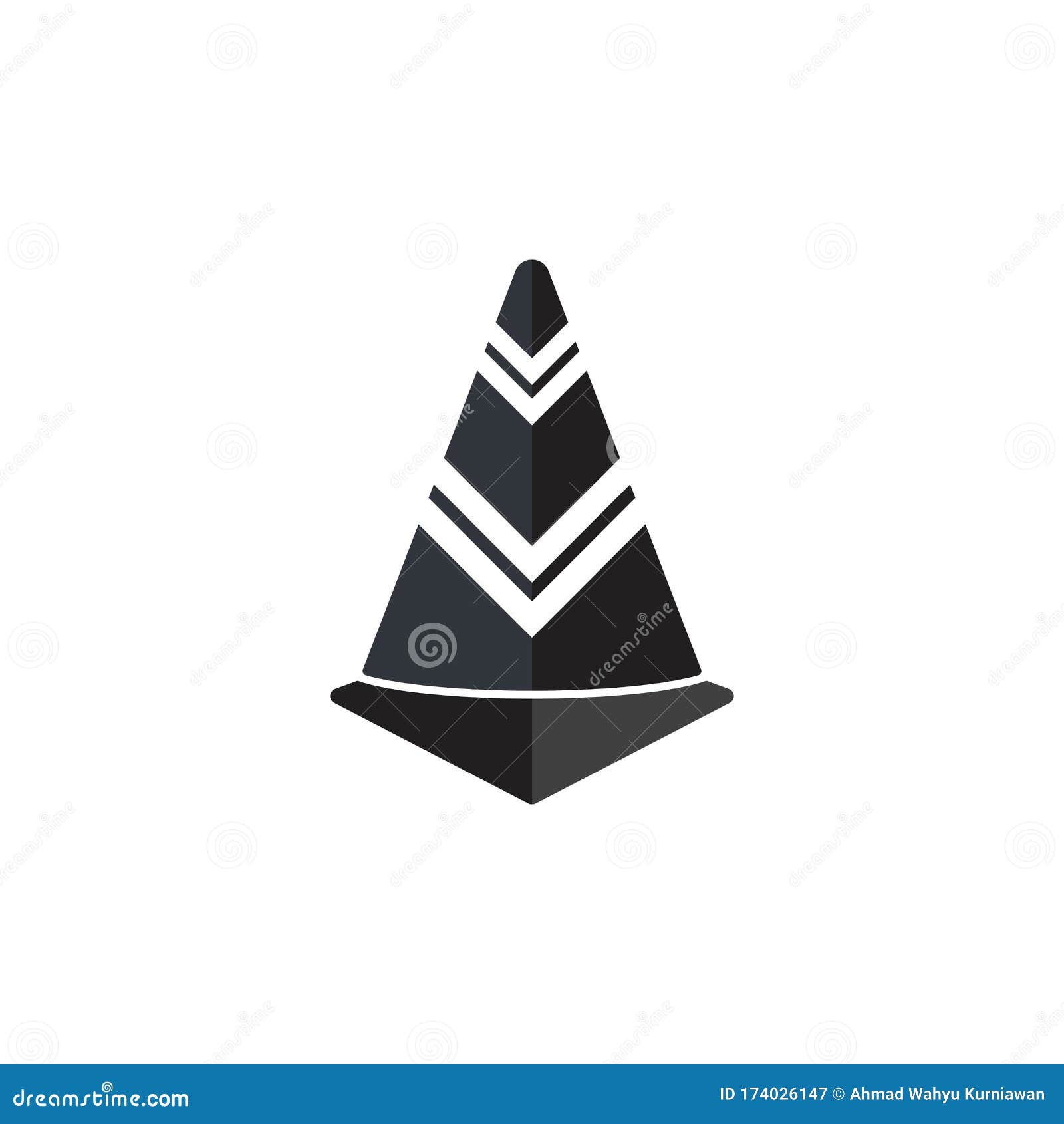 Cone icon logo stock vector. Illustration of media, attention - 174026147