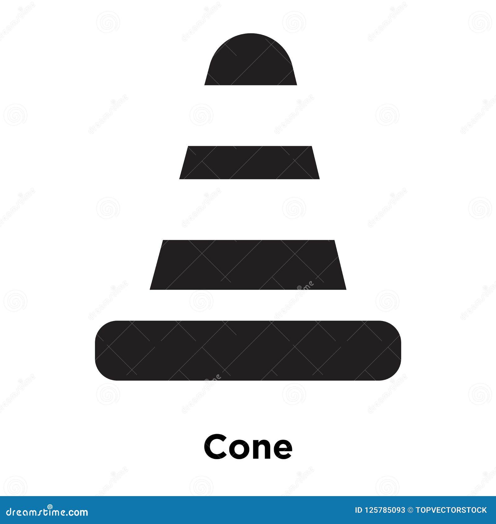 Cone Icon Vector Isolated on White Background, Logo Concept of C Stock ...