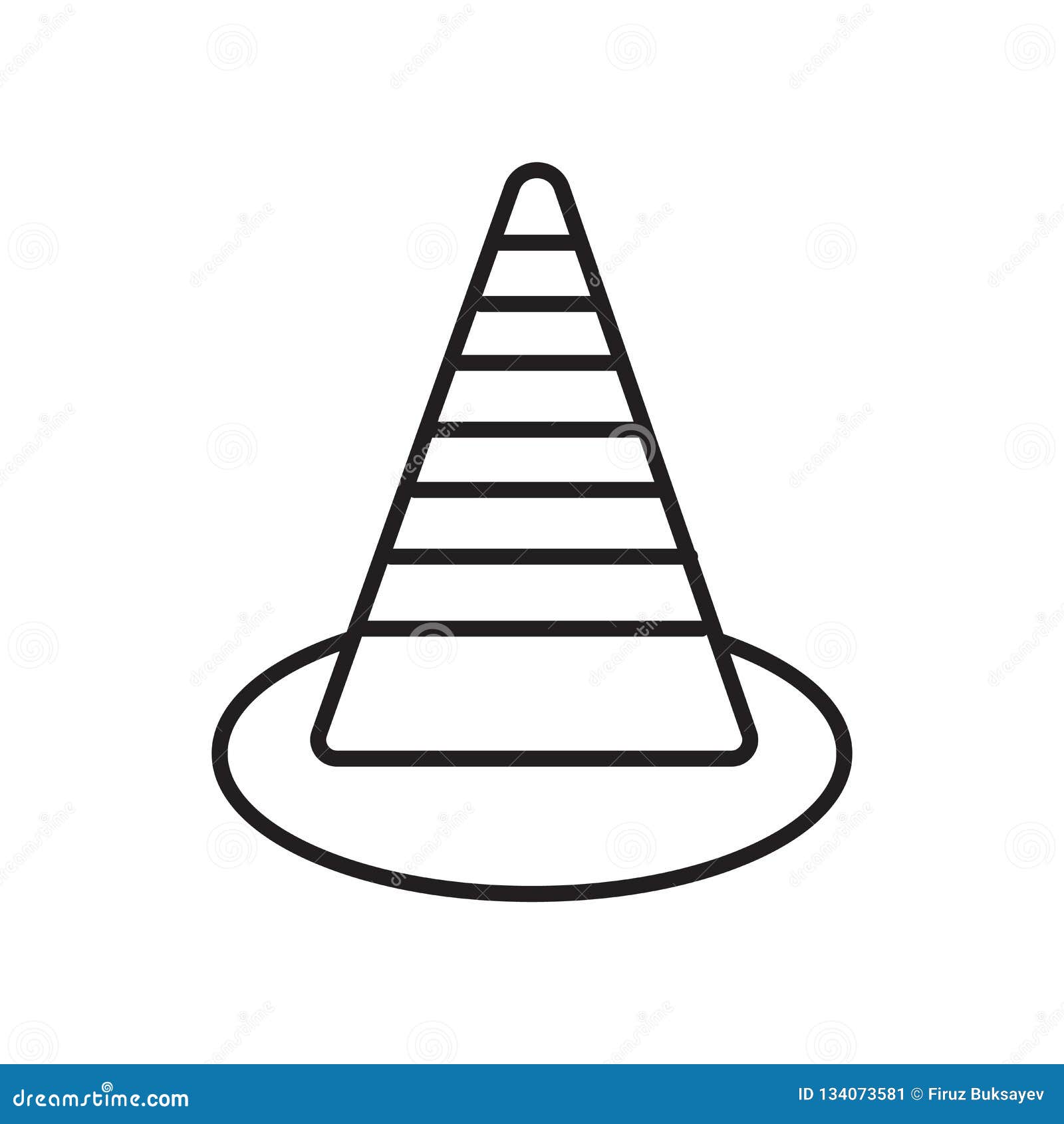 Cone Icon Vector Isolated On White Background, Cone Sign , Sign And ...