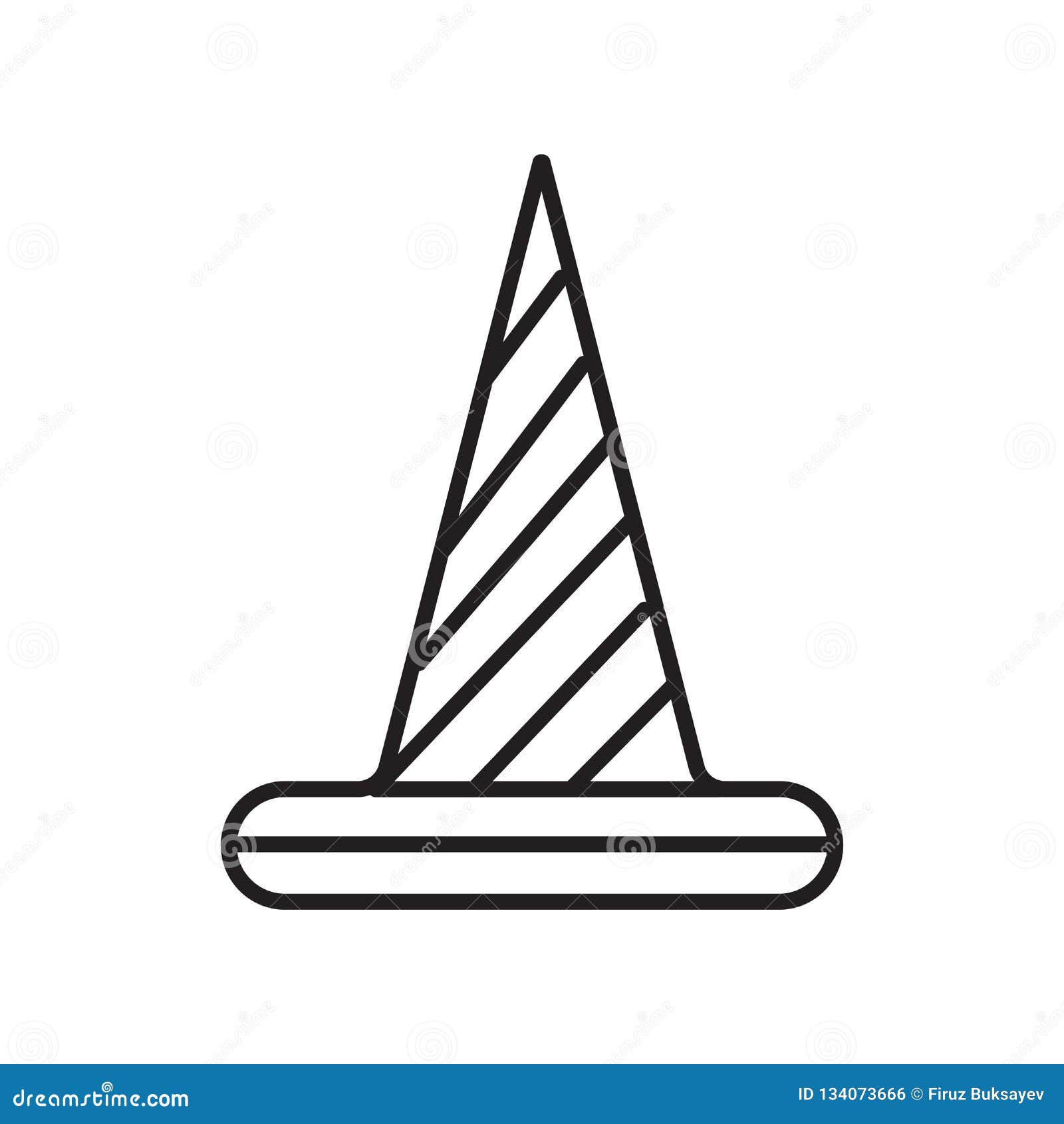 Cone Icon Vector Isolated on White Background, Cone Sign , Sign and ...