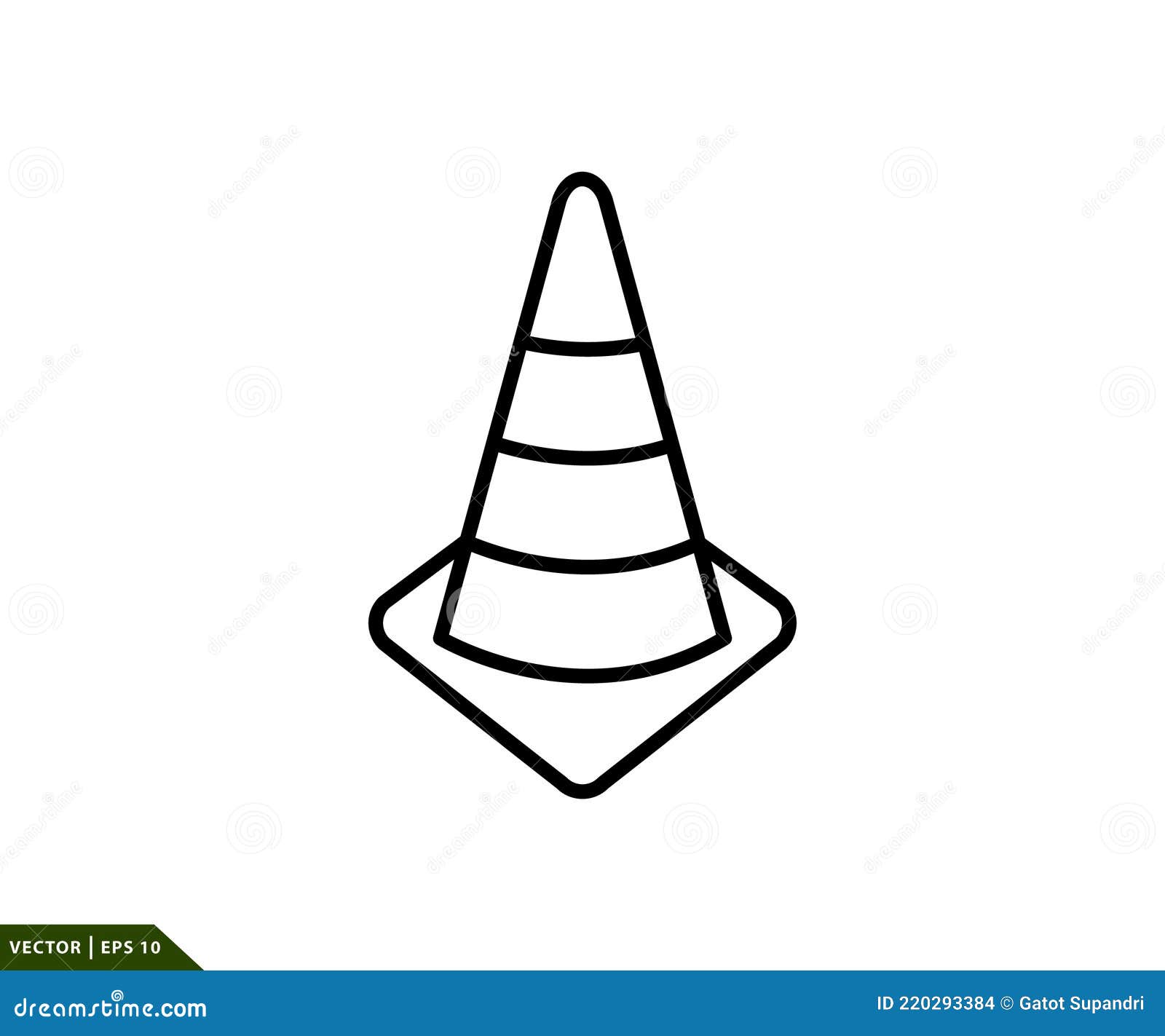 Cone Icon Vector Logo Design Template Stock Vector - Illustration of ...