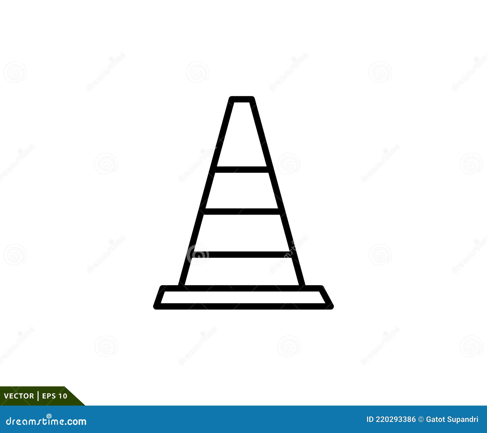 Cone Icon Vector Logo Design Template Stock Vector - Illustration of ...