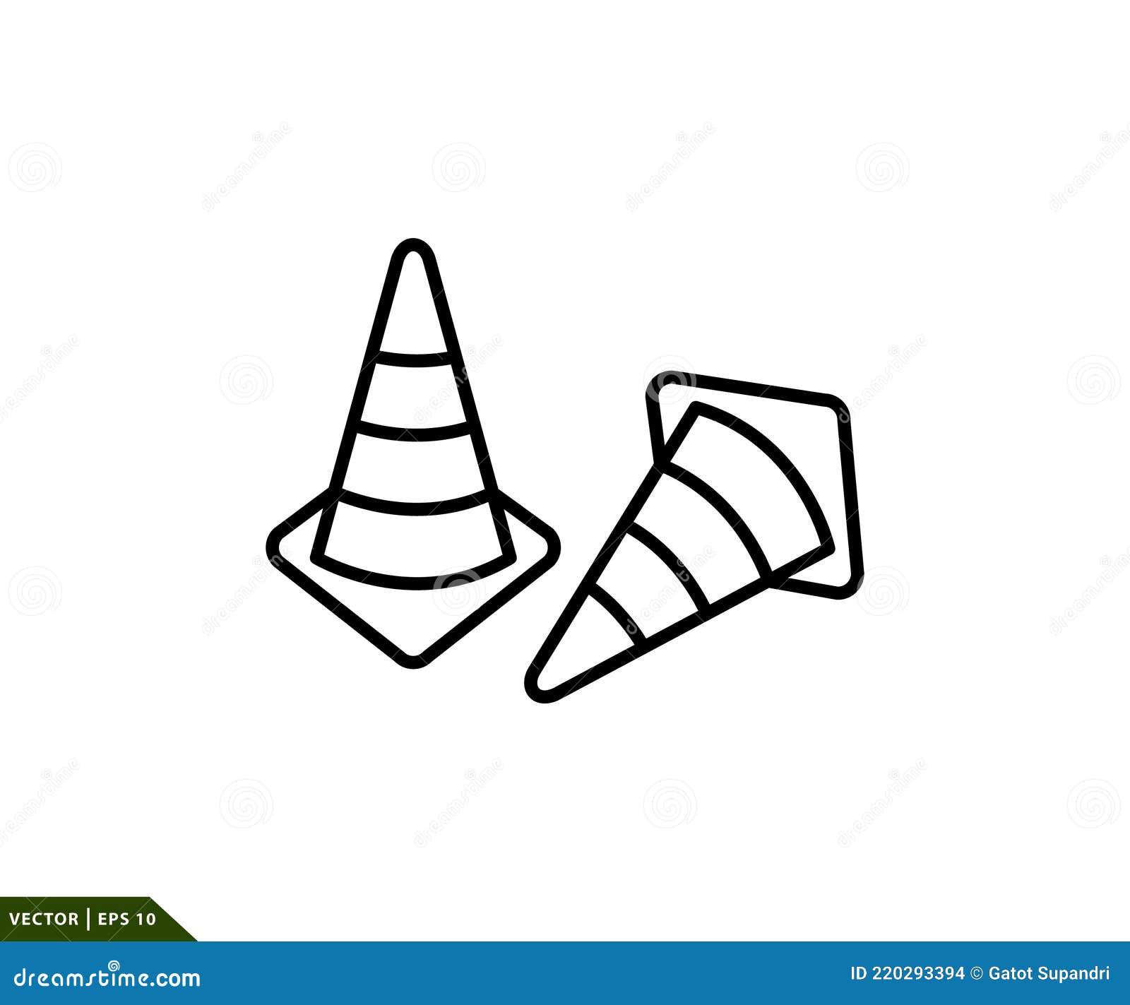 Cone Icon Vector Logo Design Template Stock Vector - Illustration of ...