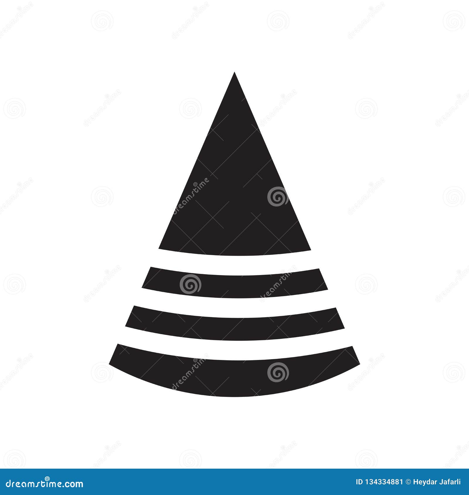 Cone Icon Vector Sign and Symbol Isolated on White Background, Cone ...