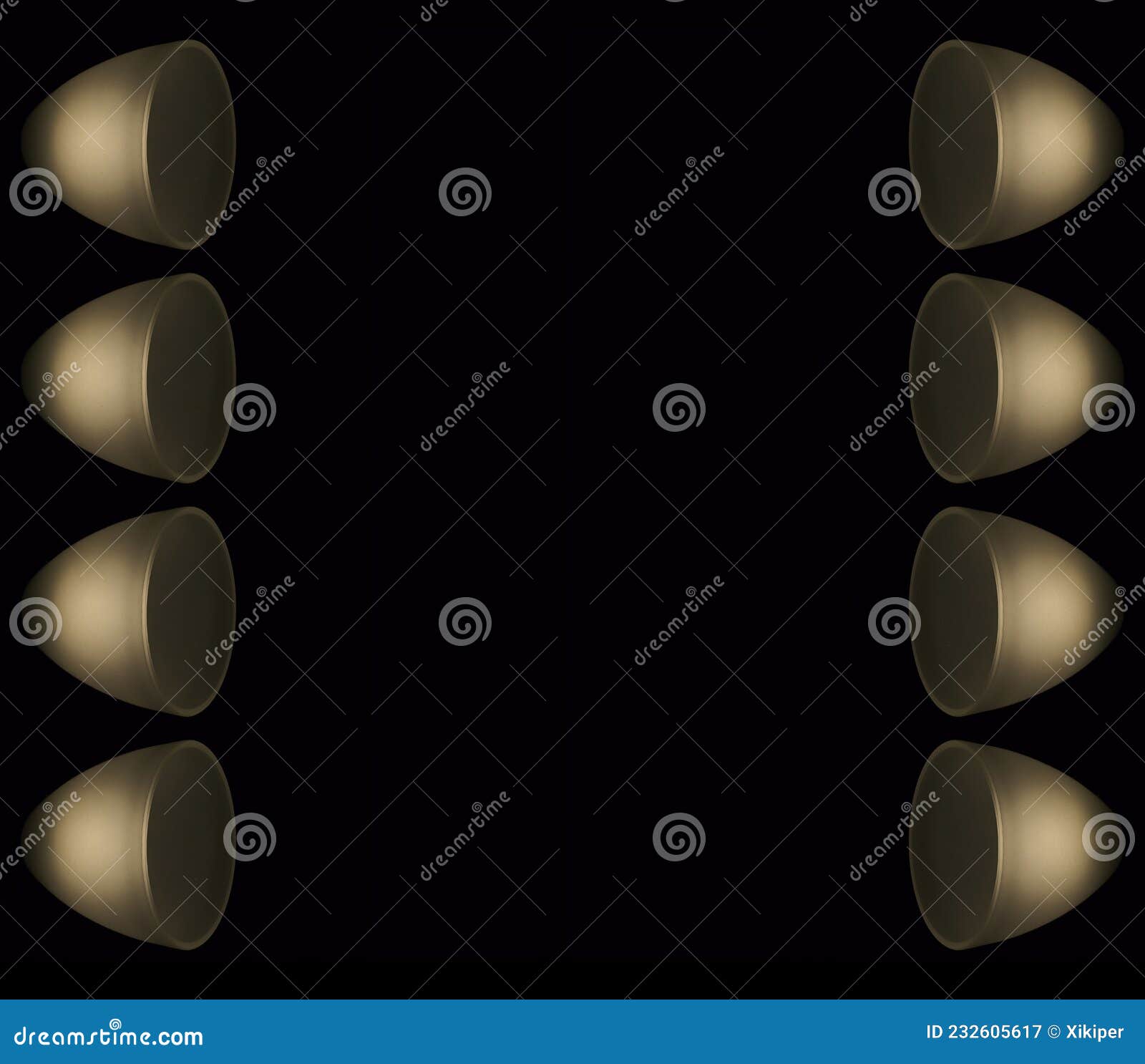 Cone Lights Frame Isolated on the Black Background Stock Illustration ...