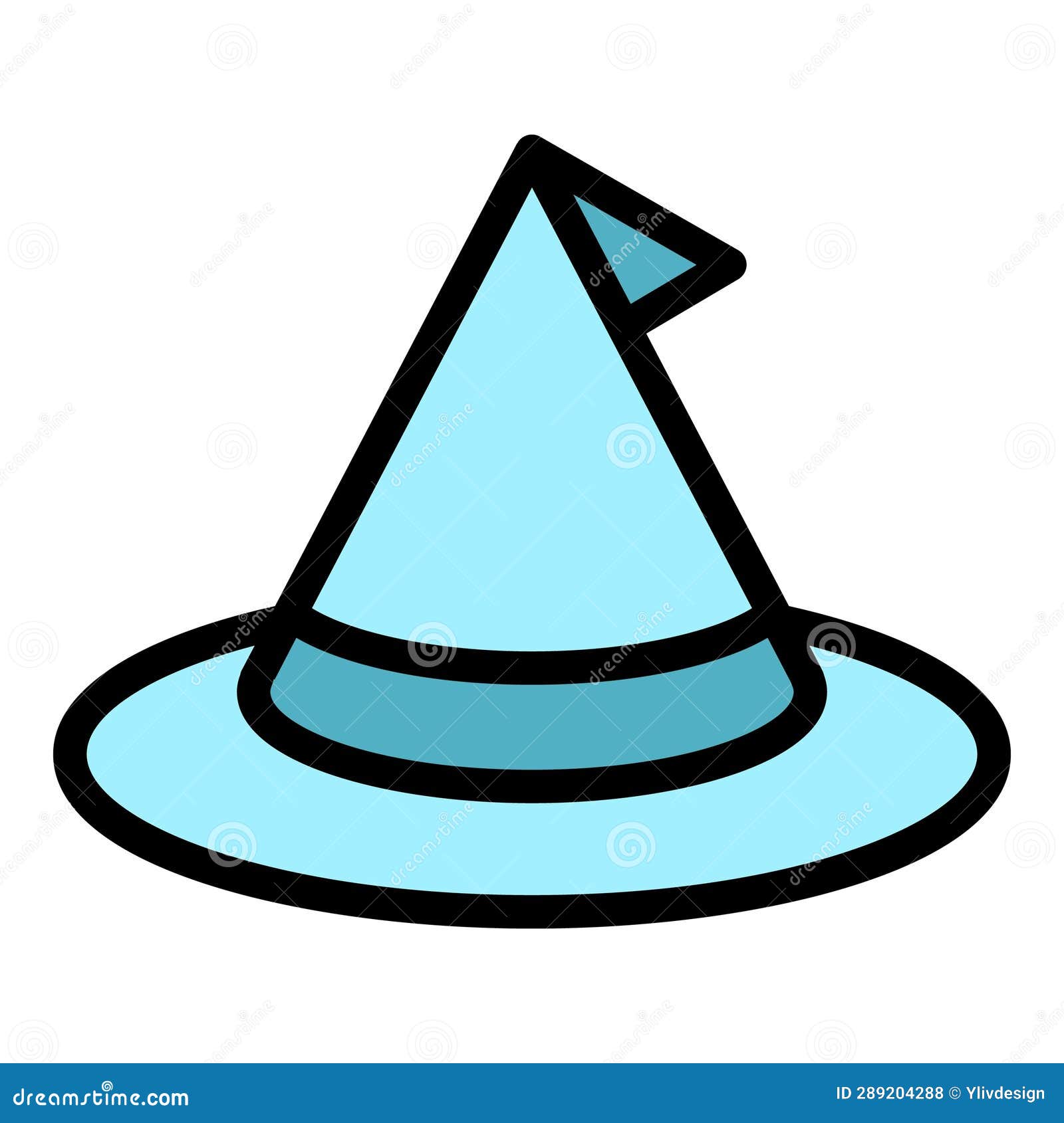 Cone Magic Hat Icon Vector Flat Stock Vector - Illustration of illusion ...