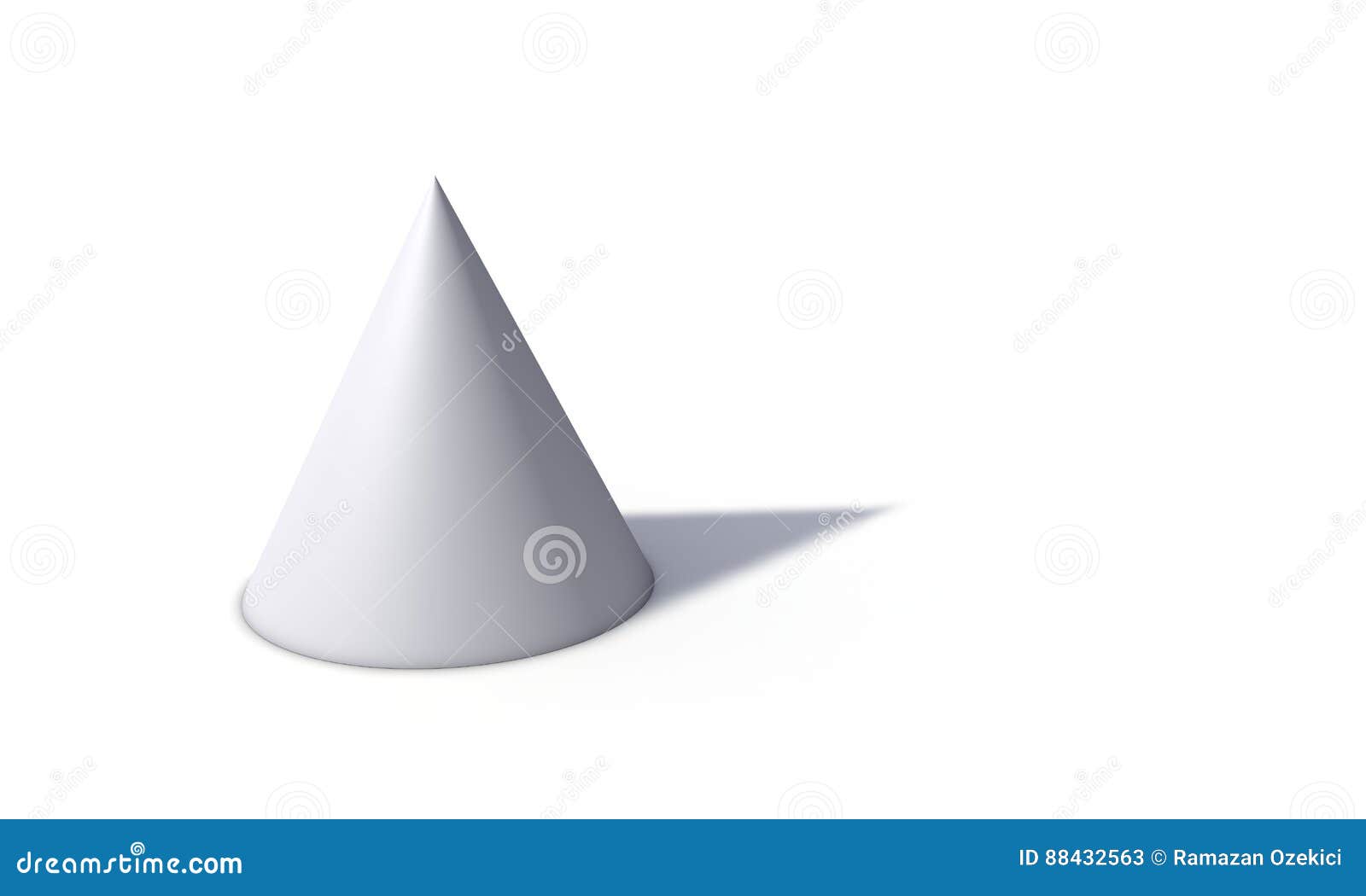 Cone Model, Isolated on the White 3d Render Stock Illustration ...