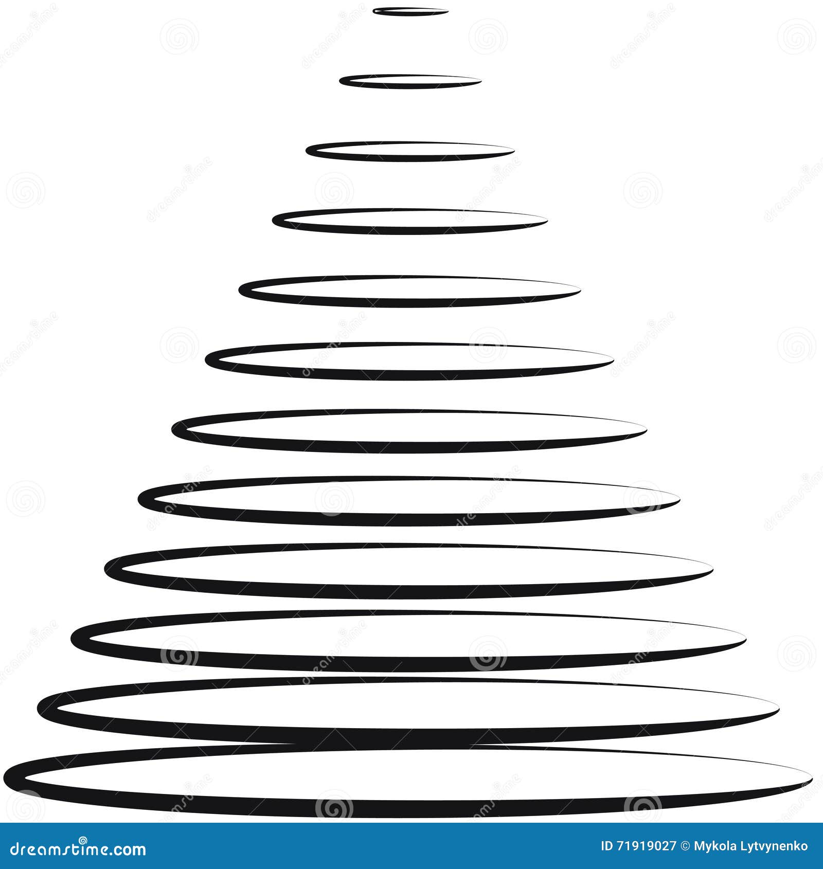 Cone_ovals stock vector. Illustration of color, isolated - 71919027