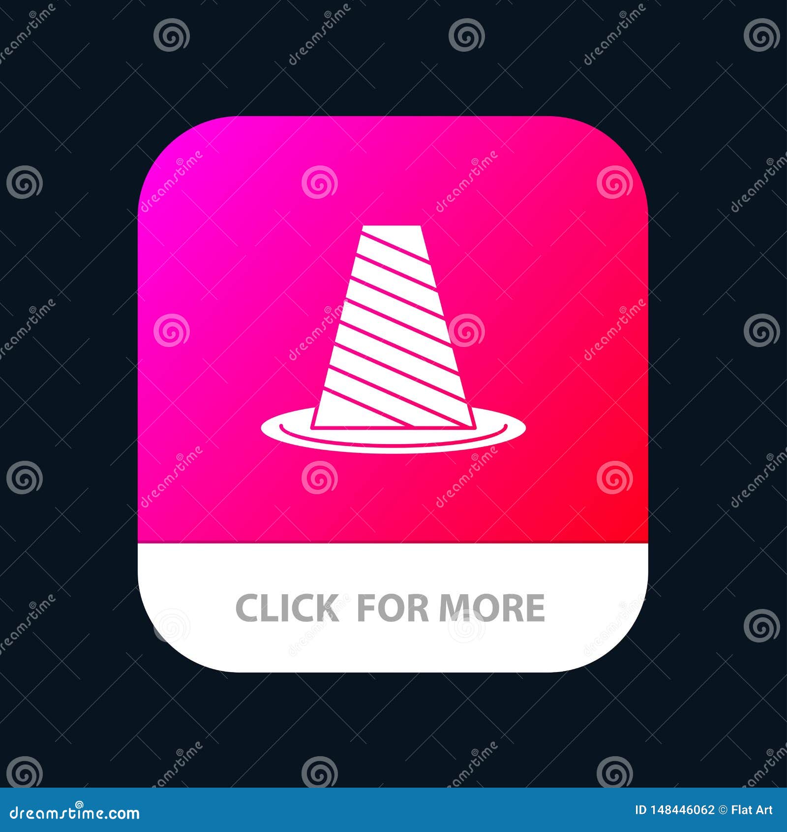 Cone, Protection, Road, Roadblock, Stop, Warning Mobile App Button ...