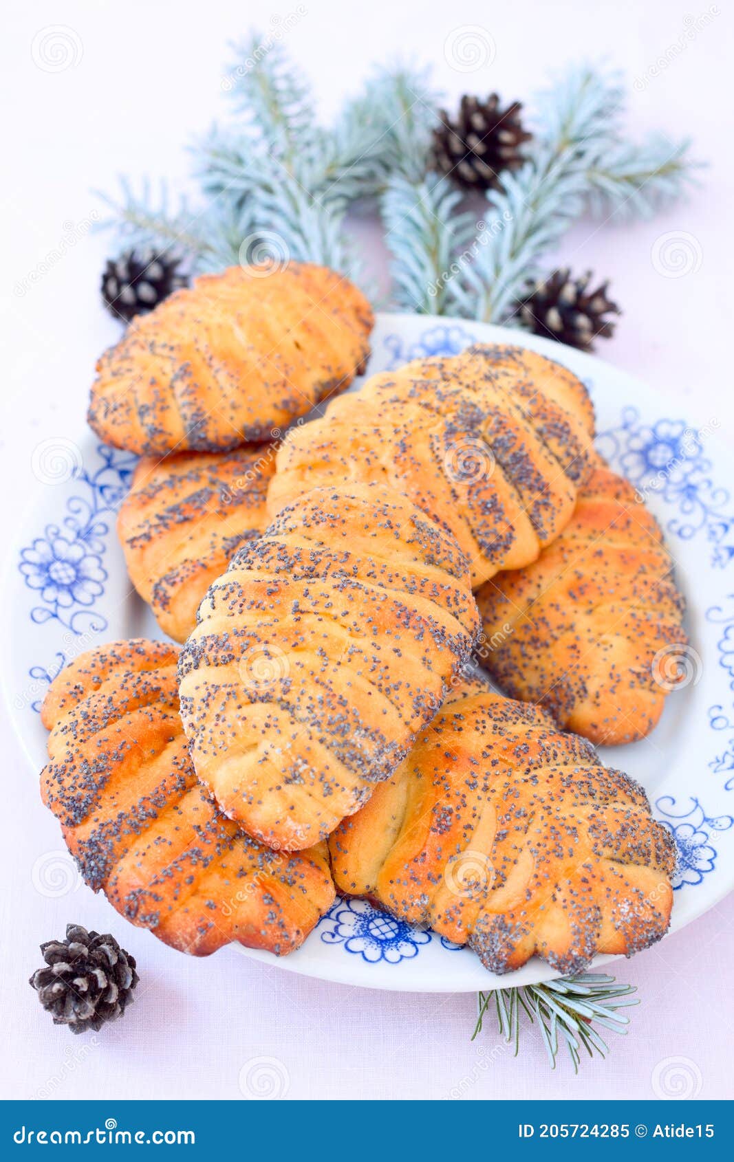 Cone rolls stock image. Image of recipe, cone, shapped - 205724285