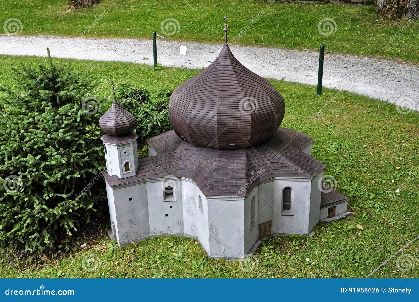 Cone Shape Tower on the Building Stock Photo - Image of ancient, blue ...