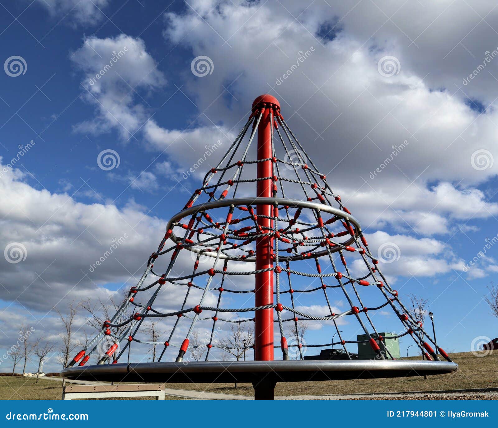 Cone-shaped Children`s Spinning Carousel Stock Image - Image of ...