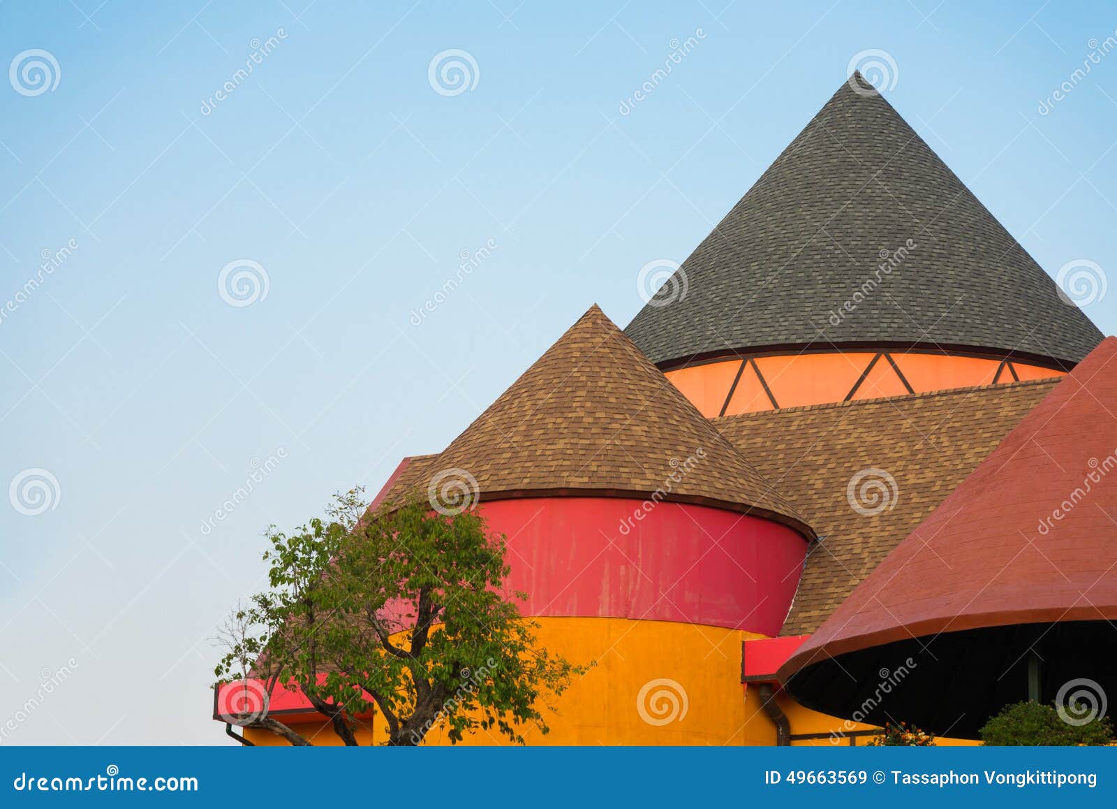 Cone shaped roof stock image. Image of construction, structure - 49663569