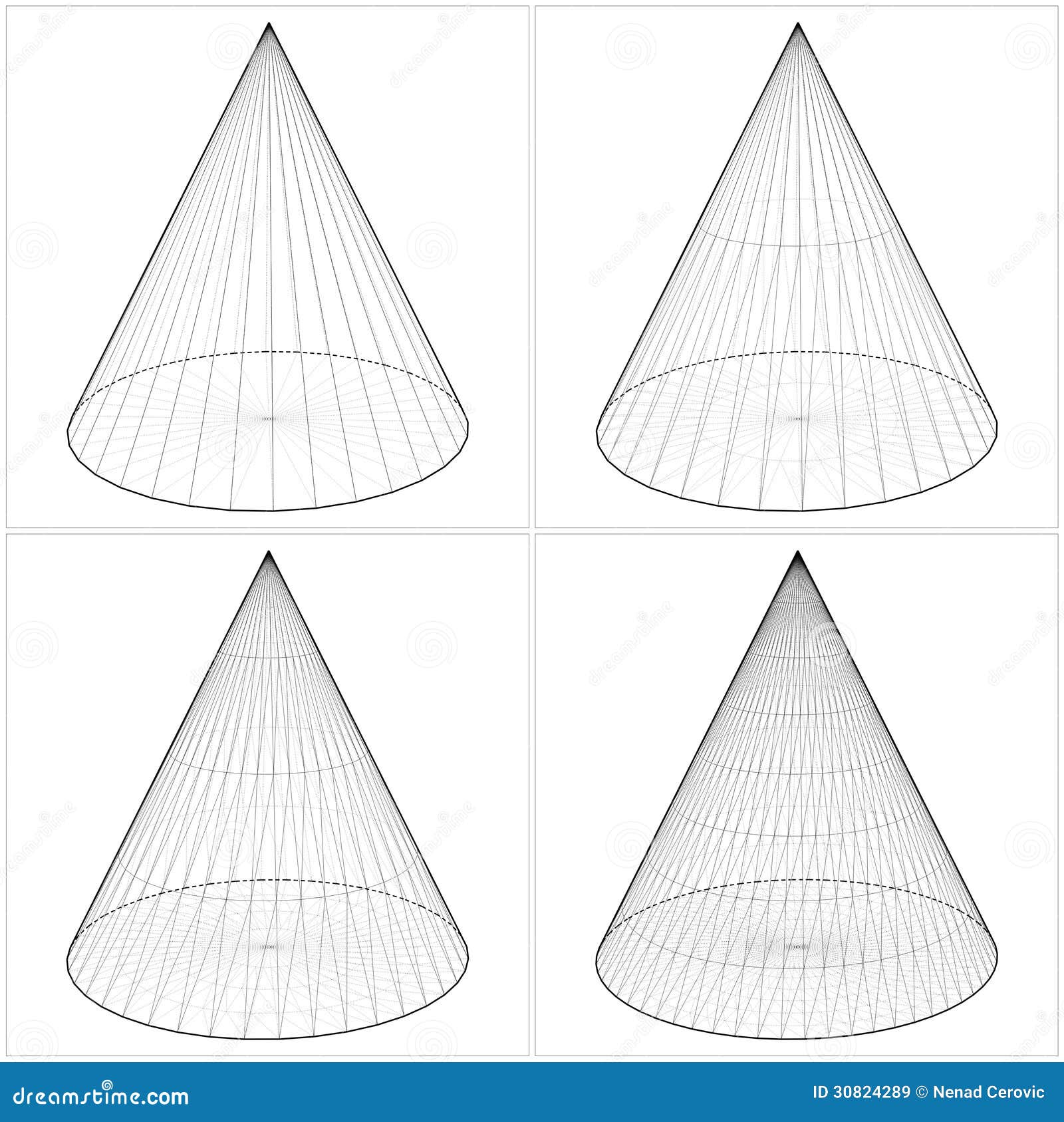 Cone from the Simple To the Complicated Shape Vect Stock Vector ...