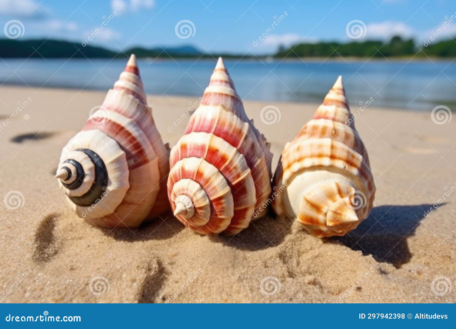 Cone Snails Shell In Doodle Style. Seashell Vector Illustration ...