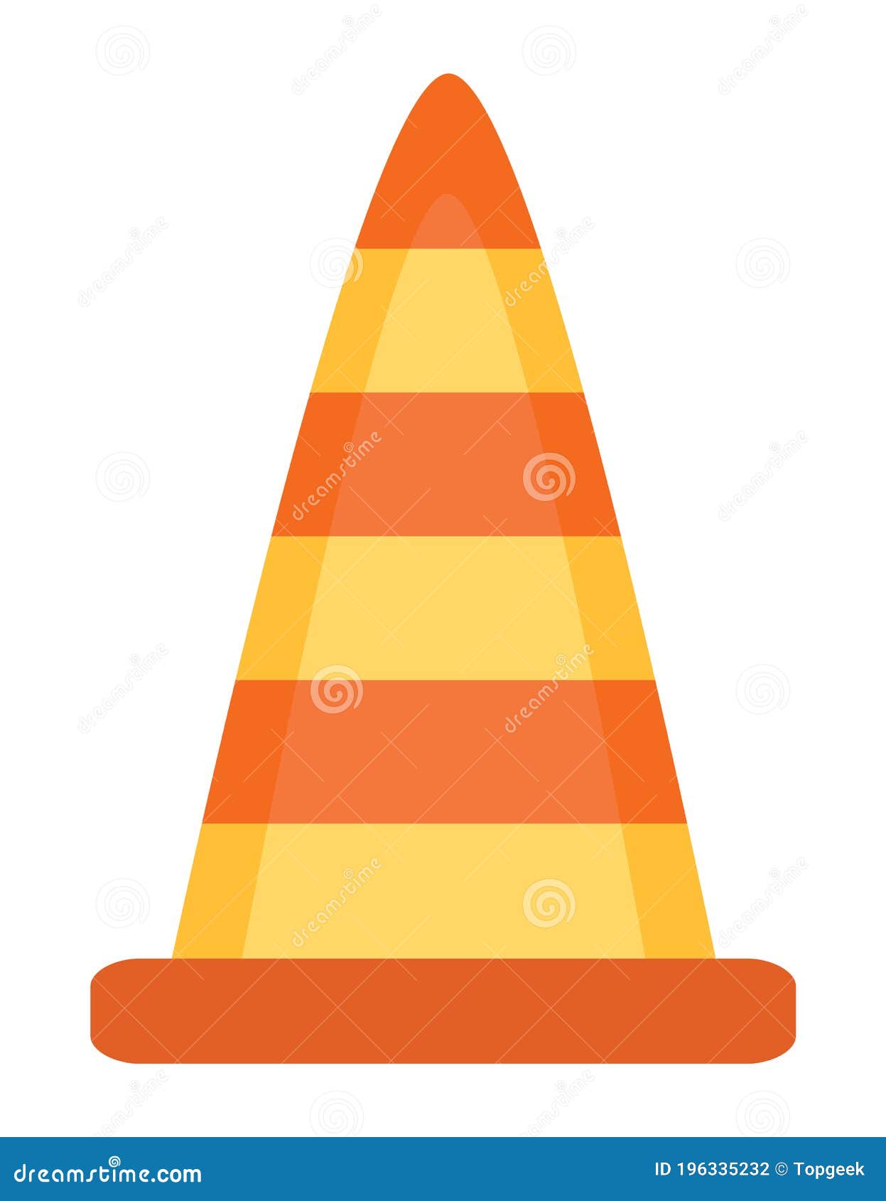 Plastic Cone Road Sign Fixing Warning Icon Vector Stock Vector ...