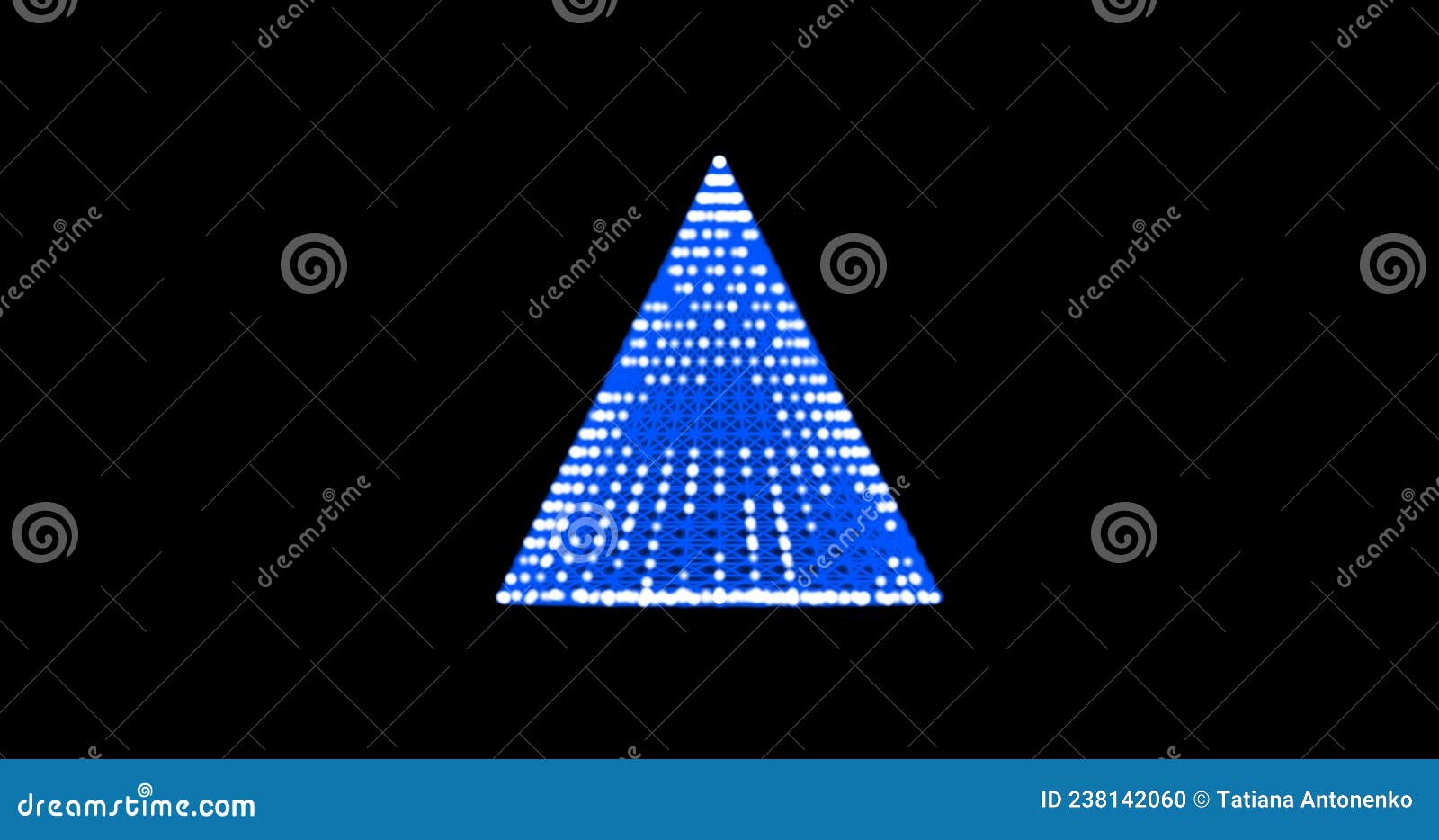 Cone, Triangle, Blue from Animated Dots, Circles of Particles. Blend ...