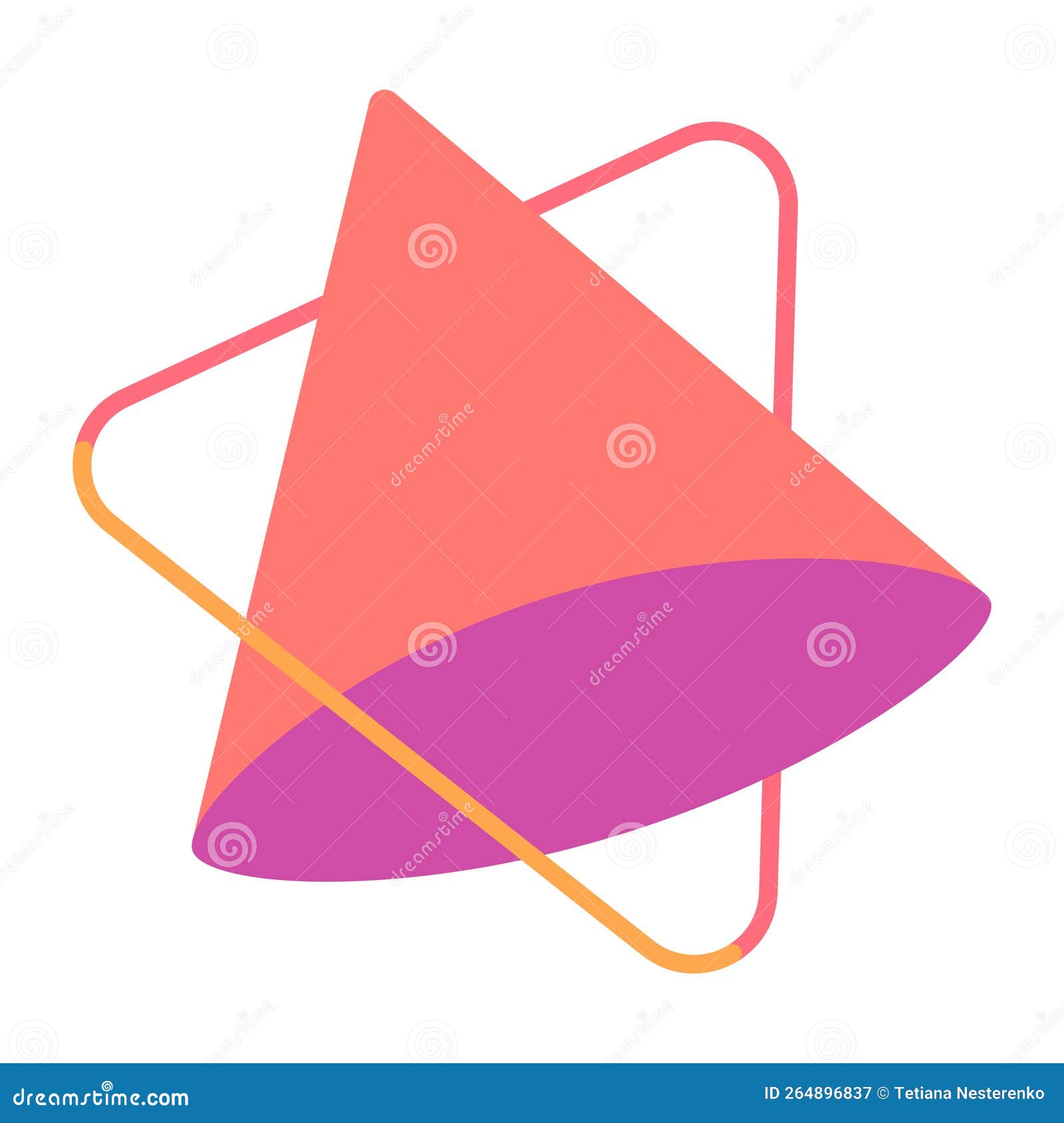 Cone with Triangle Frame Brochure Element Design Stock Vector ...