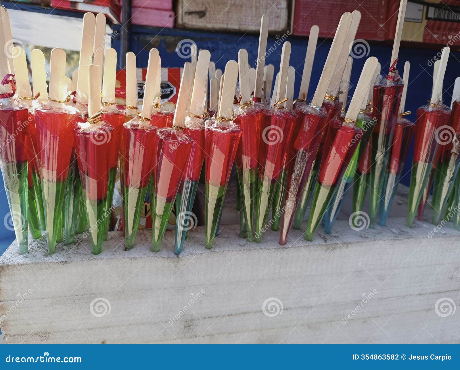 Cone or Triangle Shaped Candy Lollipop Stock Photo - Image of contrast ...