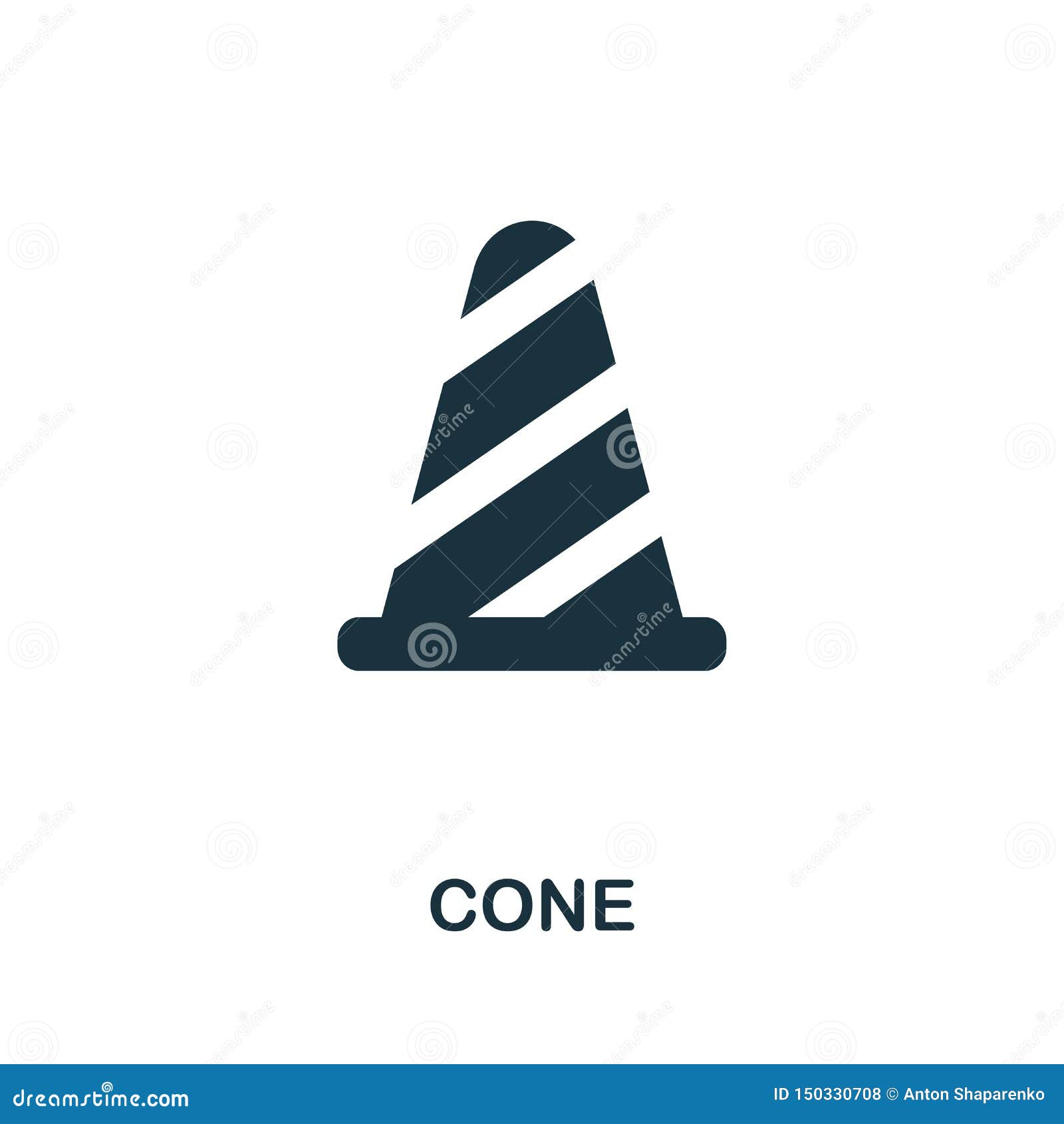 Cone Icon Symbol. Creative Sign from Construction Tools Icons ...