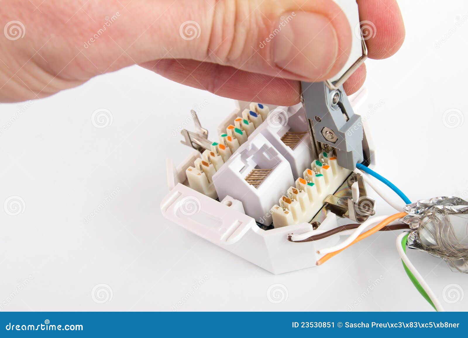Conecte Un Socket De La Red Imagen de archivo - Imagen de broadband ...