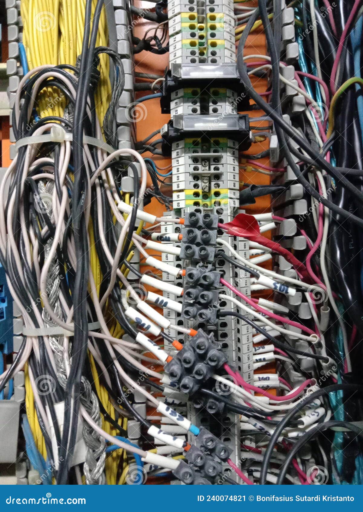 Conection Cable Inside Panel Stock Image - Image of electronics ...