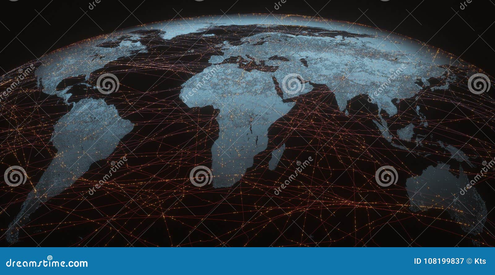 Conectividade Do Mapa Do Mundo Ilustração Stock - Ilustração de mundial ...