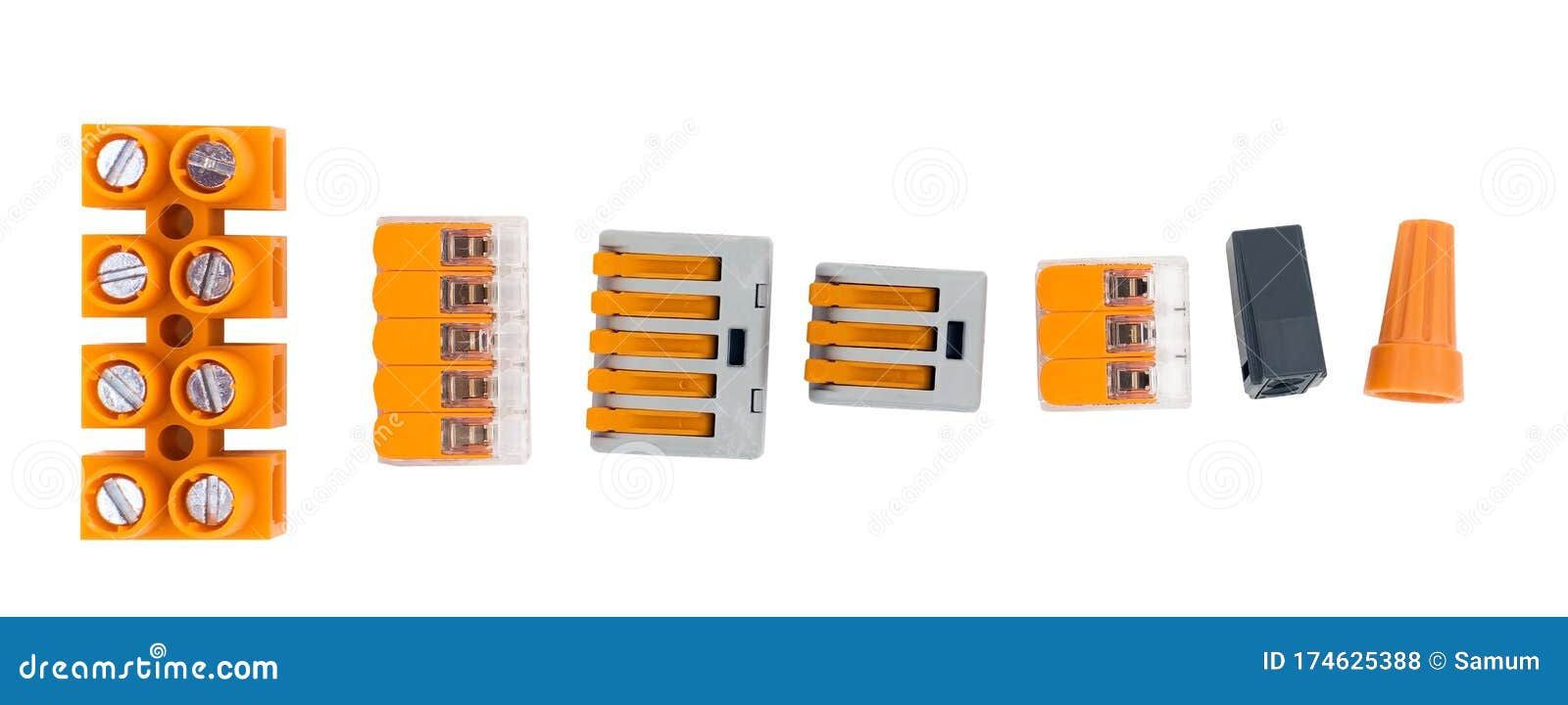 Conector Compacto Splicing Isolado Em Branco Foto de Stock - Imagem de ...