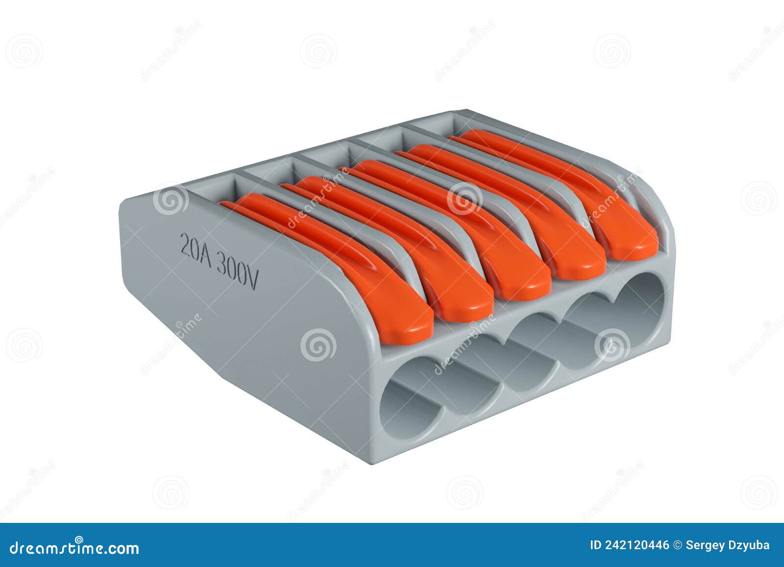 Conector De Bloque Terminal 5 Camino Stock de ilustración - Ilustración ...