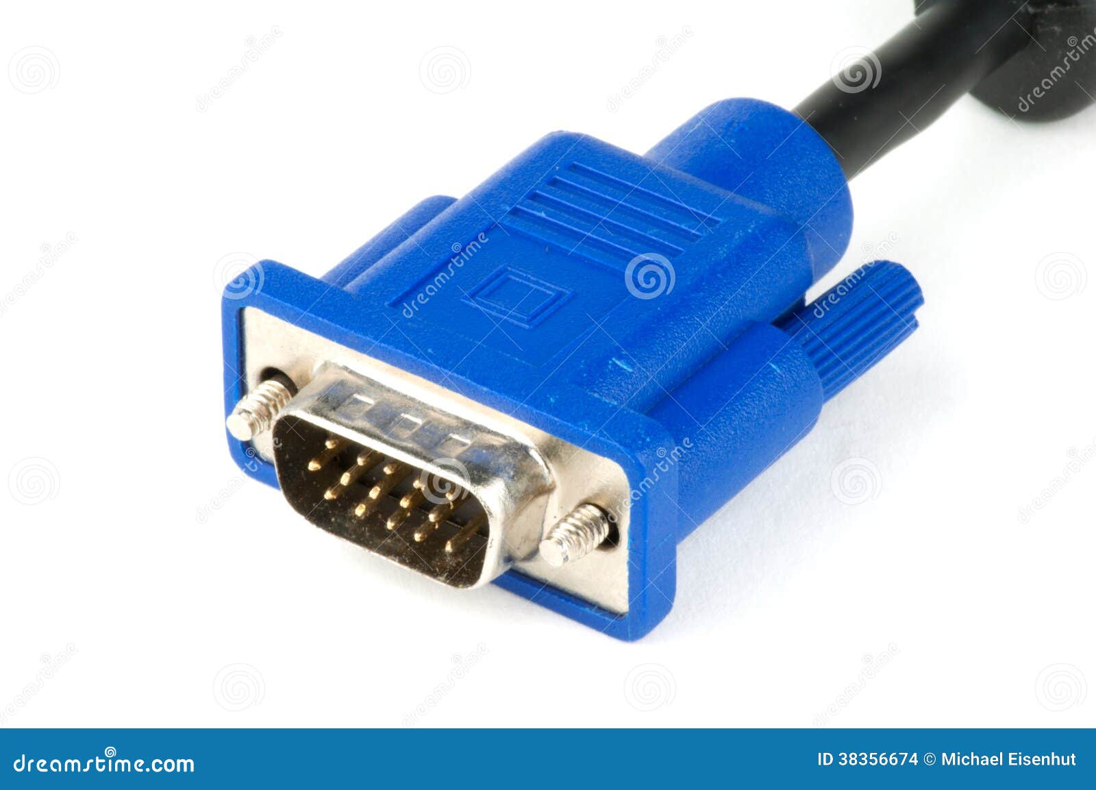 Conector De Cable Masculino De VGA Foto de archivo - Imagen de monitor ...