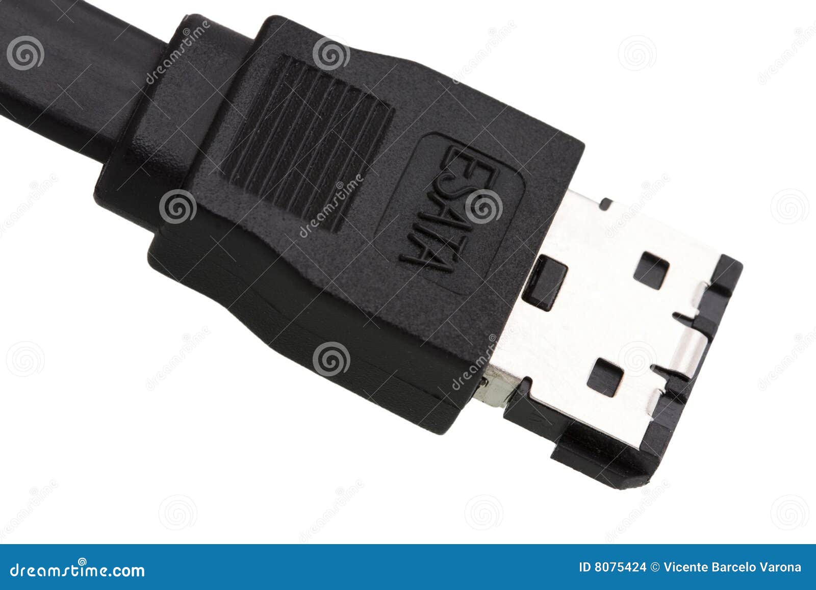 Conector de ESATA foto de archivo. Imagen de objeto, accesorio - 8075424