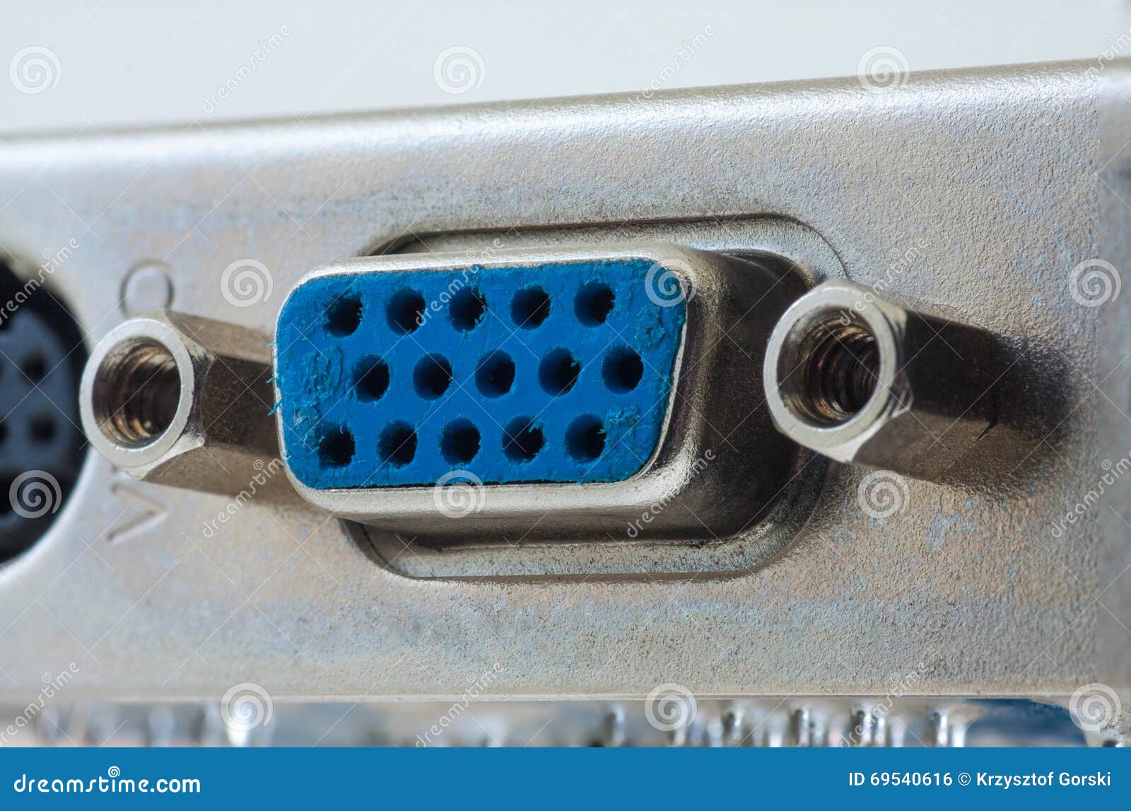 Conector De Mainboard De La PC Del Puerto Video De VGA Foto de archivo ...