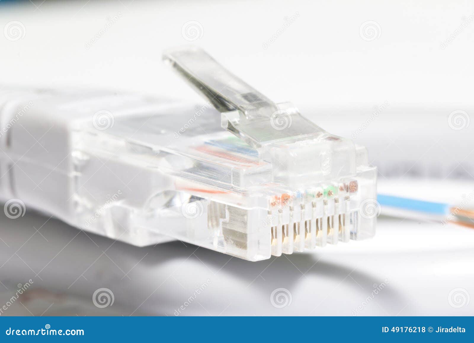 Conector del enchufe RJ45 foto de archivo. Imagen de enchufe - 49176218