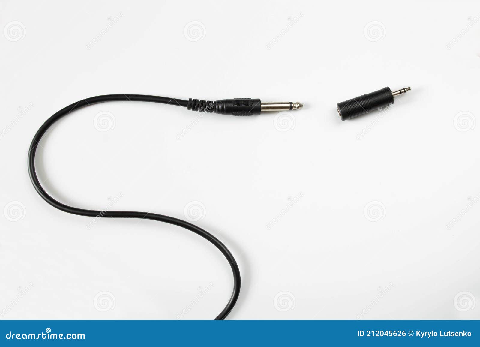 Conector Jack Y Conector Mini Jack Foto de archivo - Imagen de blanco ...