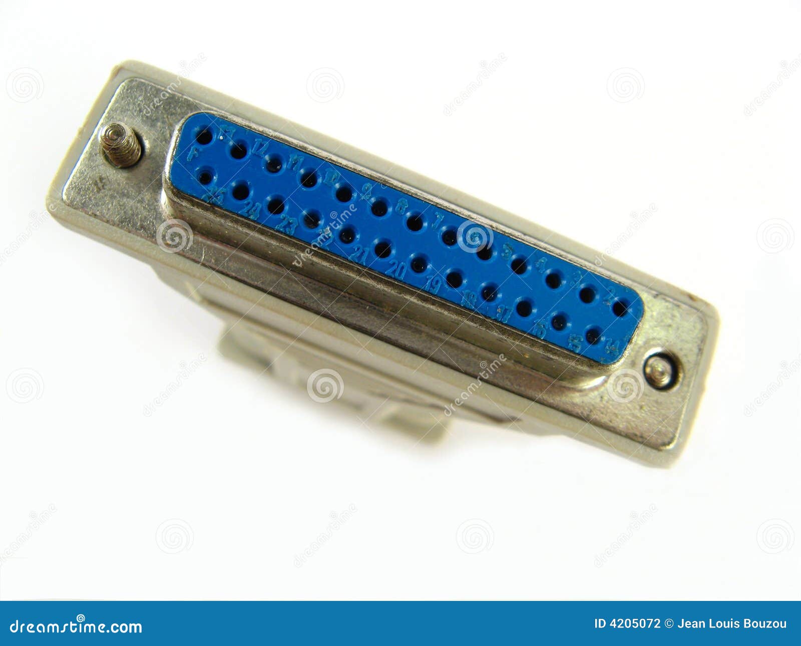 Conector serial foto de archivo. Imagen de cable, enchufe - 4205072