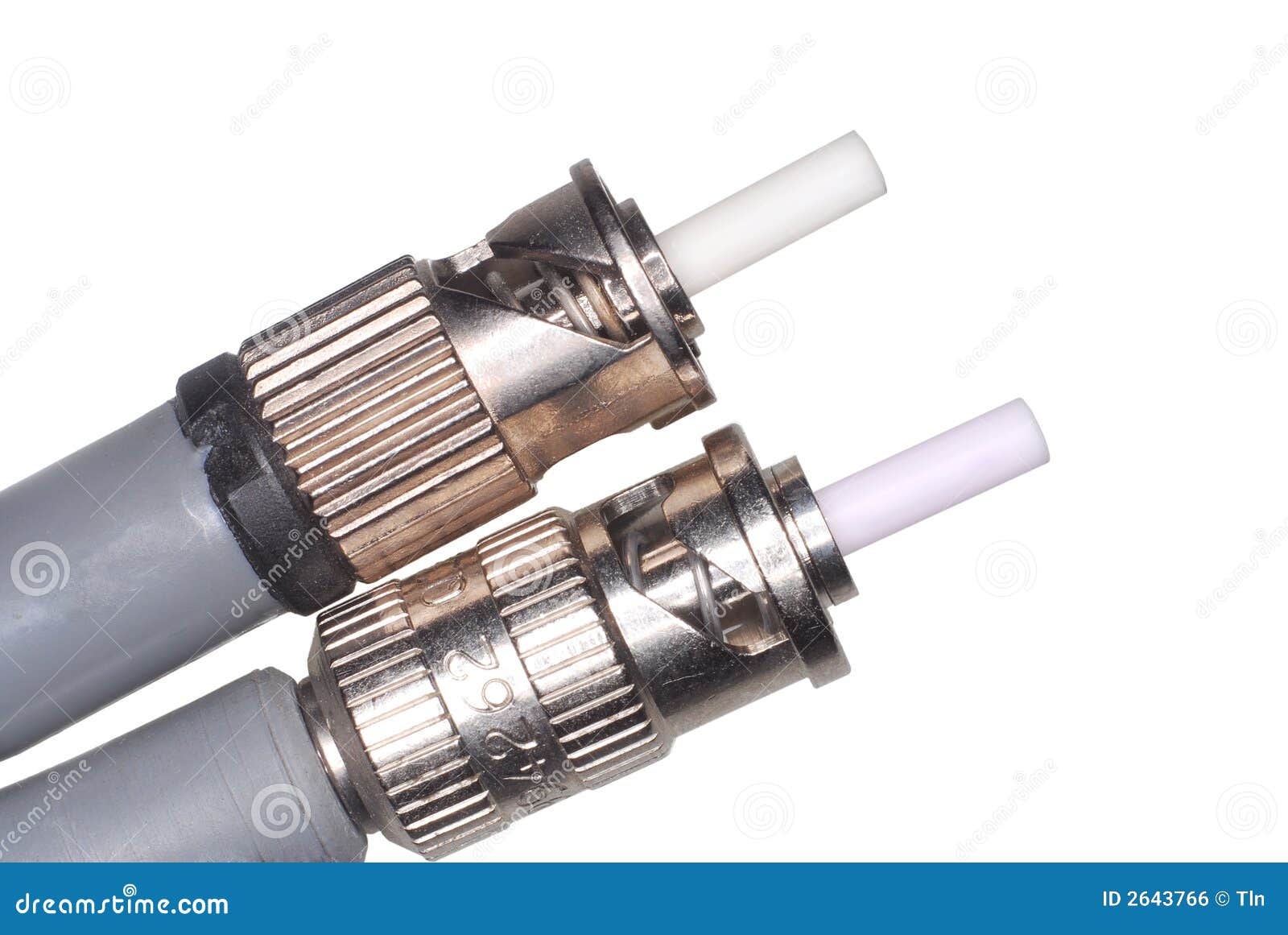 Conectores ópticos Del ST De Fibra Foto de archivo - Imagen de ...