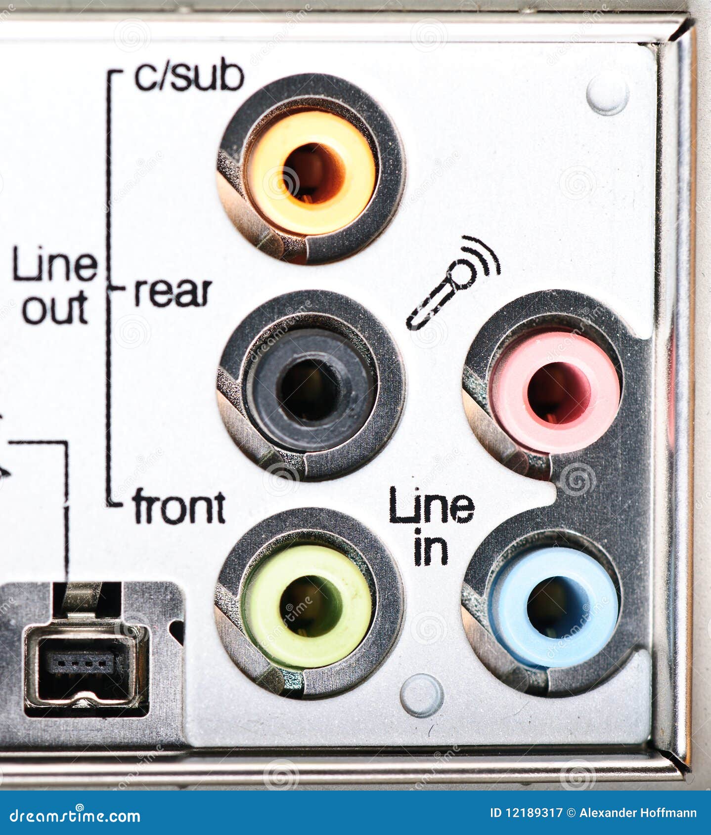 Conectores audios imagen de archivo. Imagen de sonido - 12189317