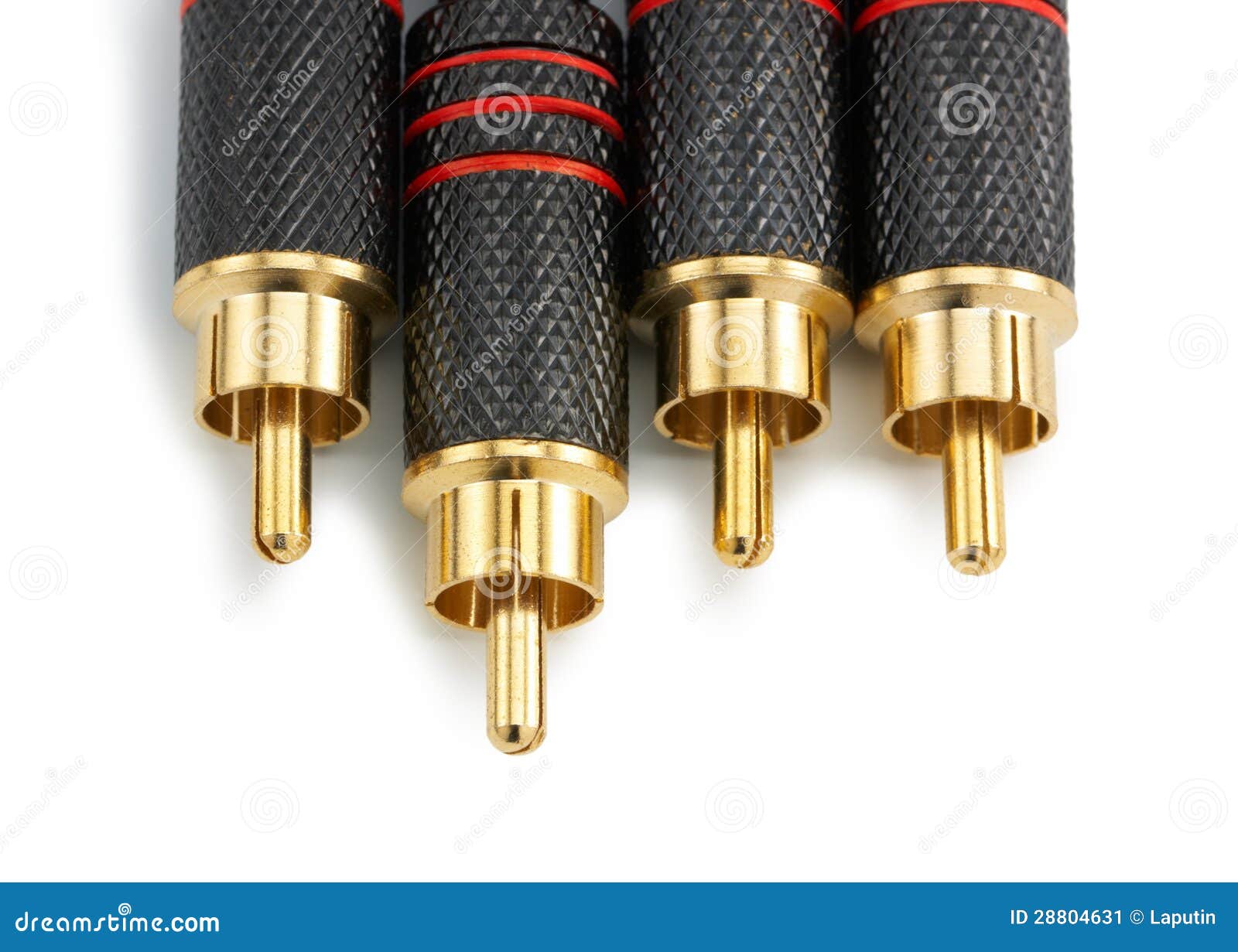 Conectores RCA imagen de archivo. Imagen de estéreo, aislado - 28804631