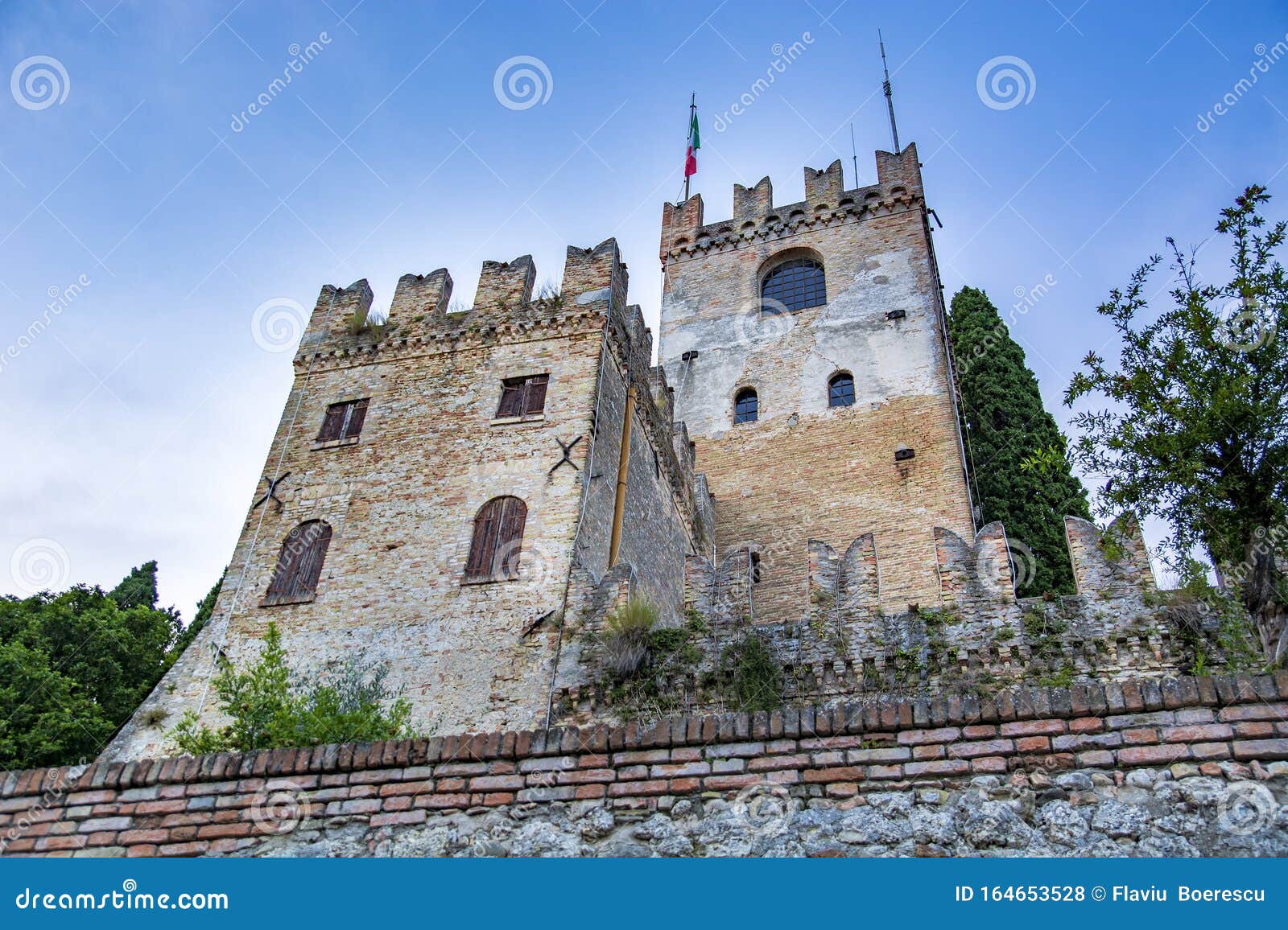Conegliano castle, Italy stock photo. Image of destination - 164653528