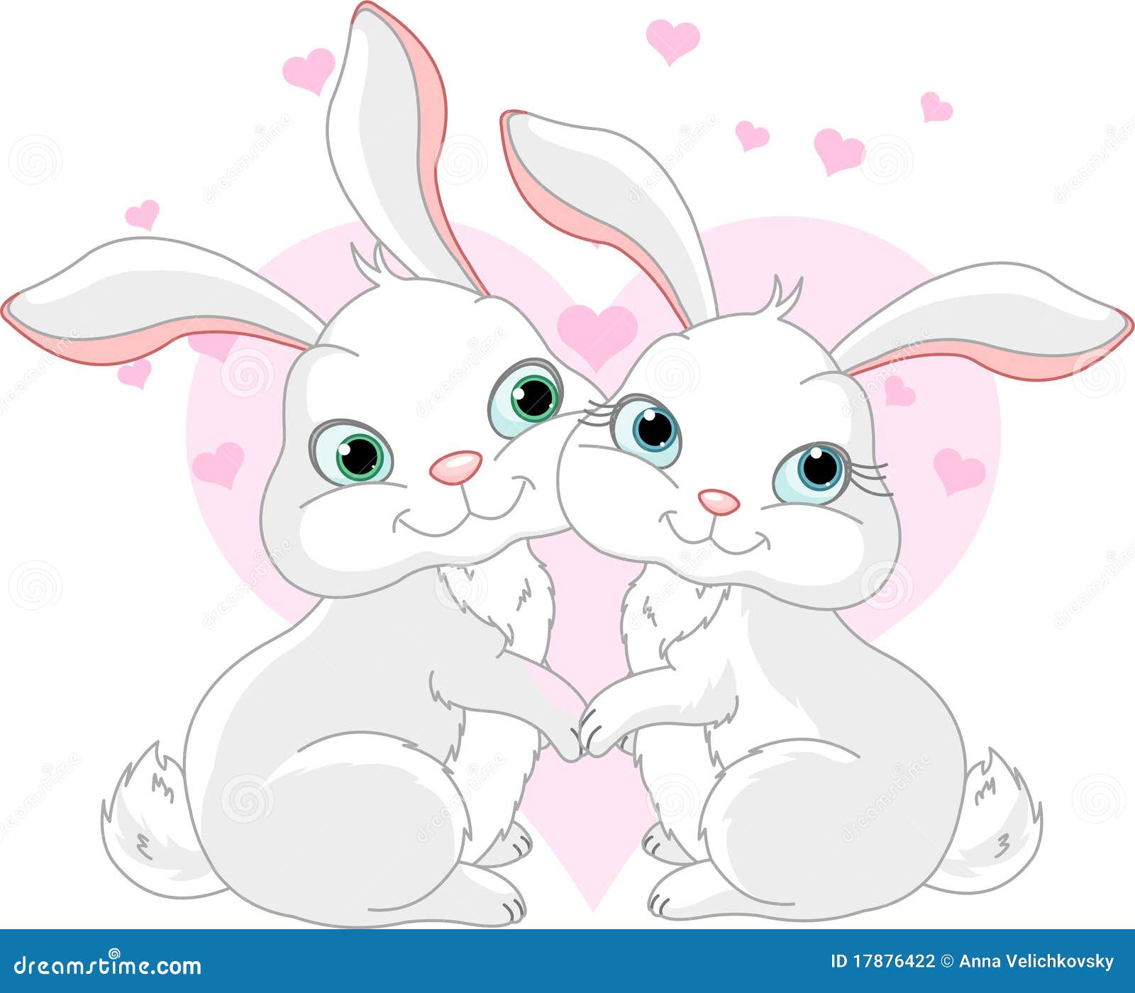 Conejitos en amor ilustración del vector. Ilustración de felicidad ...