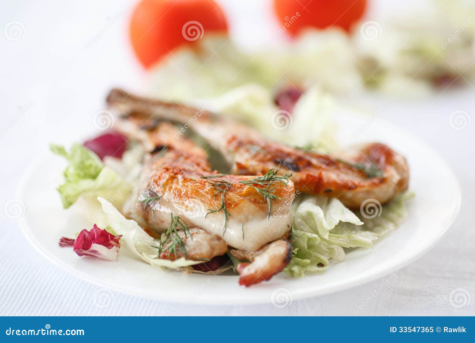 Conejo asado imagen de archivo. Imagen de lechuga, comidas - 33547365