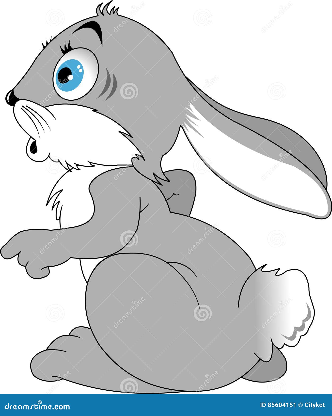 Conejo asustado stock de ilustración. Ilustración de joven - 85604151
