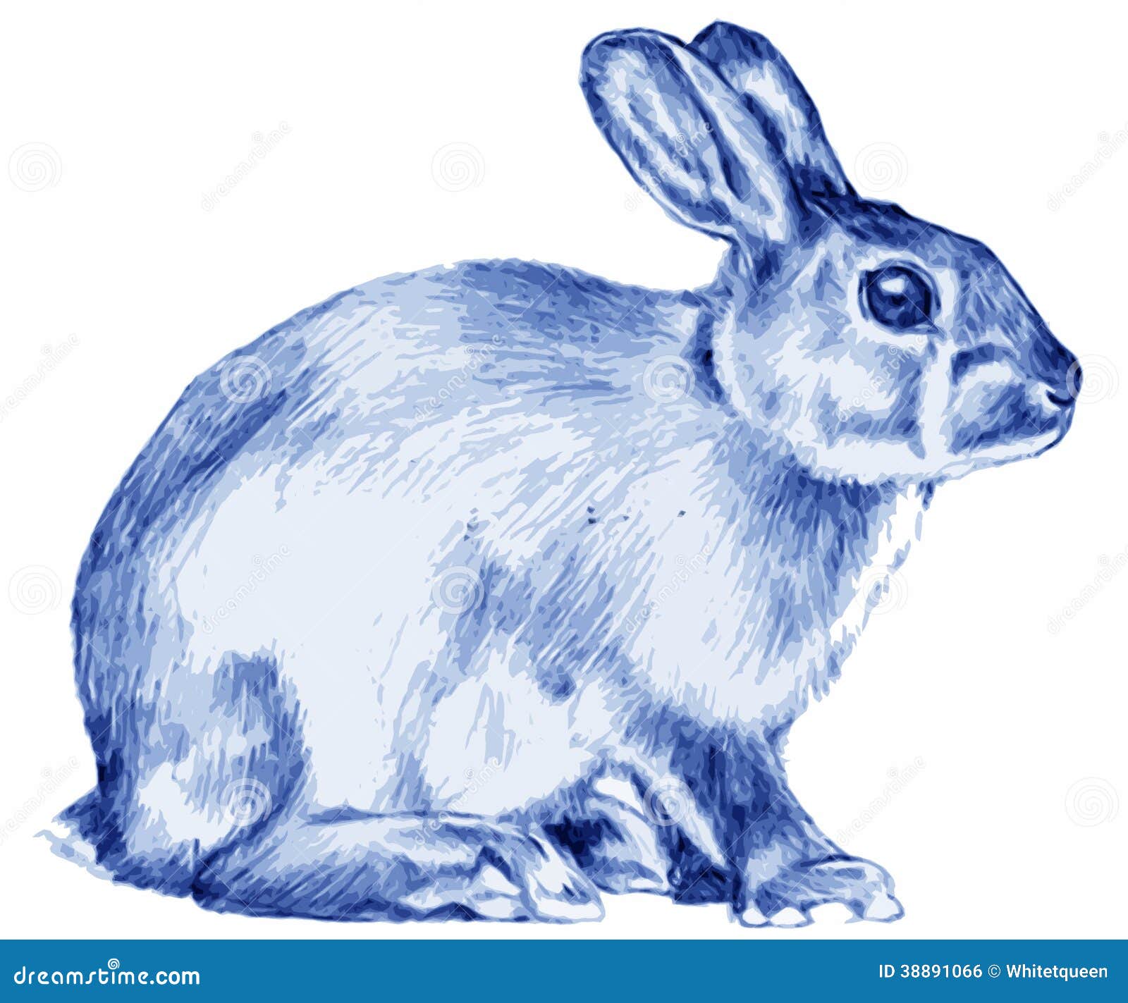 Conejo azul stock de ilustración. Ilustración de juguete - 38891066