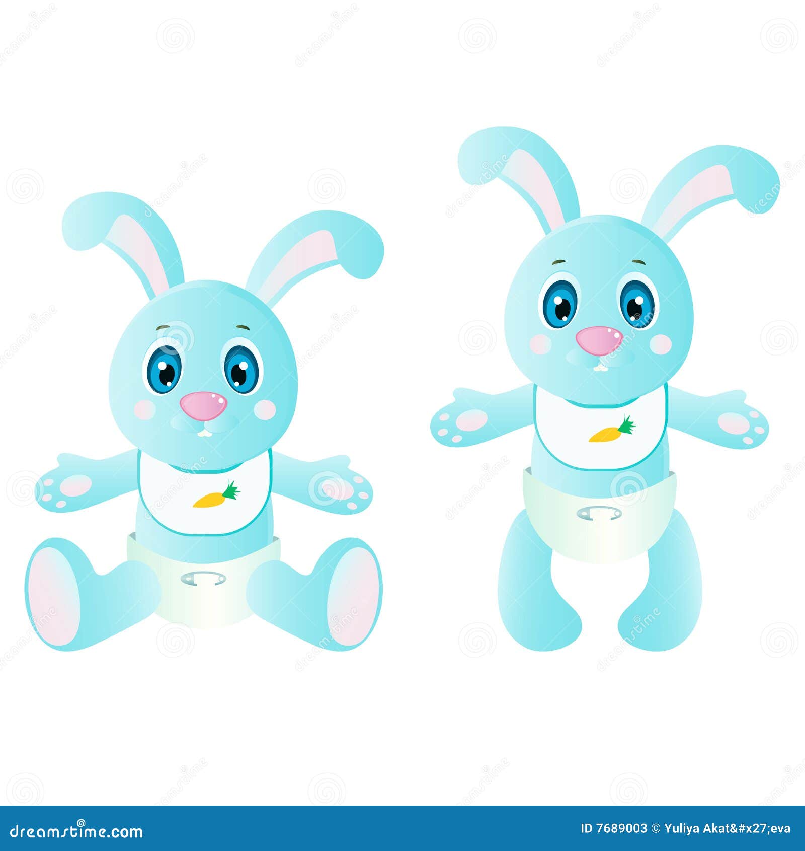 Conejo del bebé ilustración del vector. Ilustración de juguete - 7689003